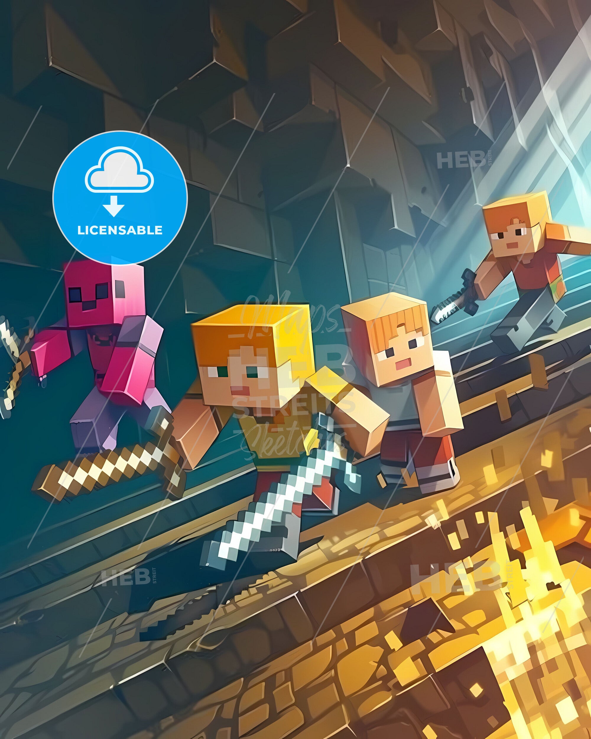 Minecraft Night Warriors: A Vibrant Photobashing Masterpiece Of ...