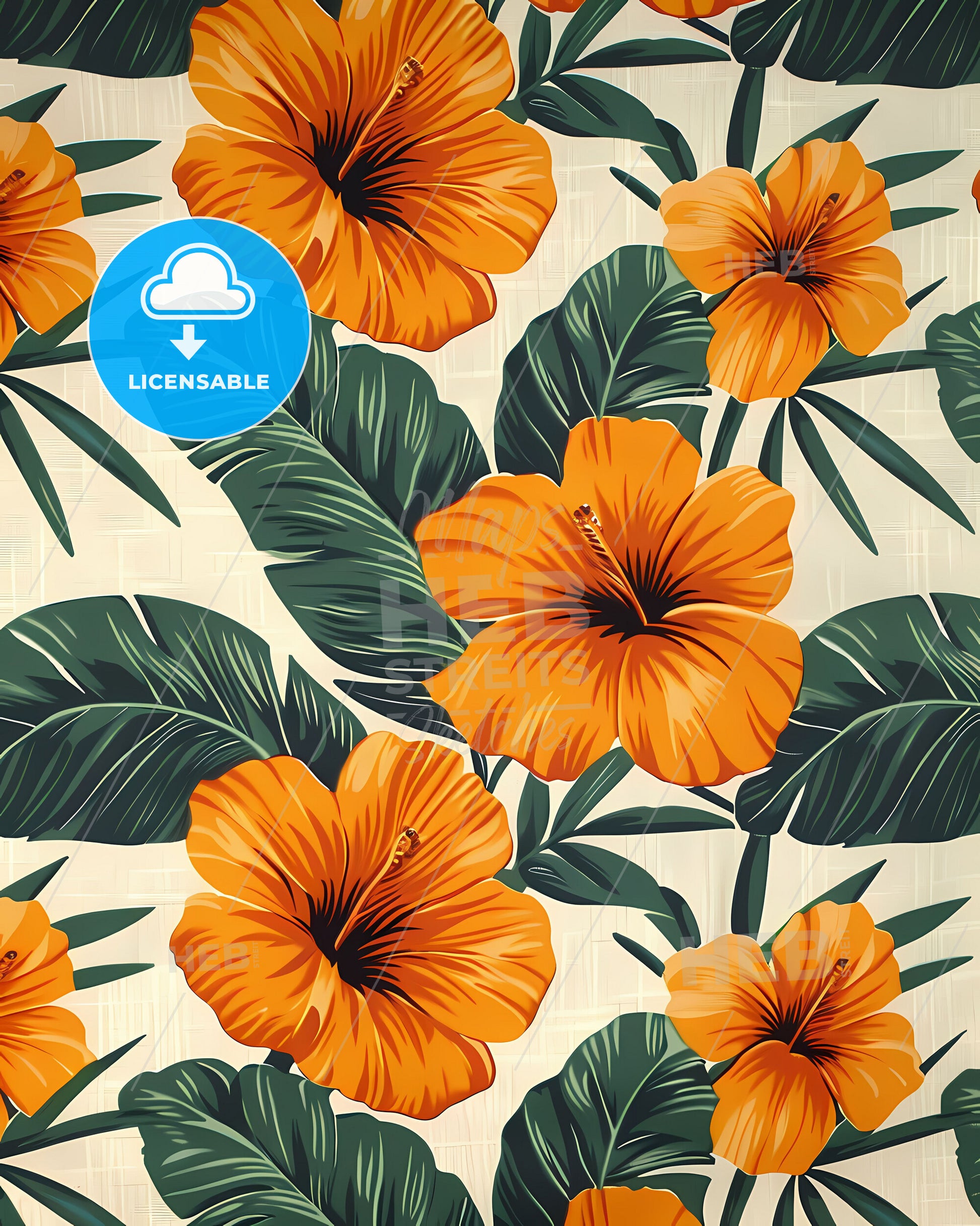 tropical flower pattern