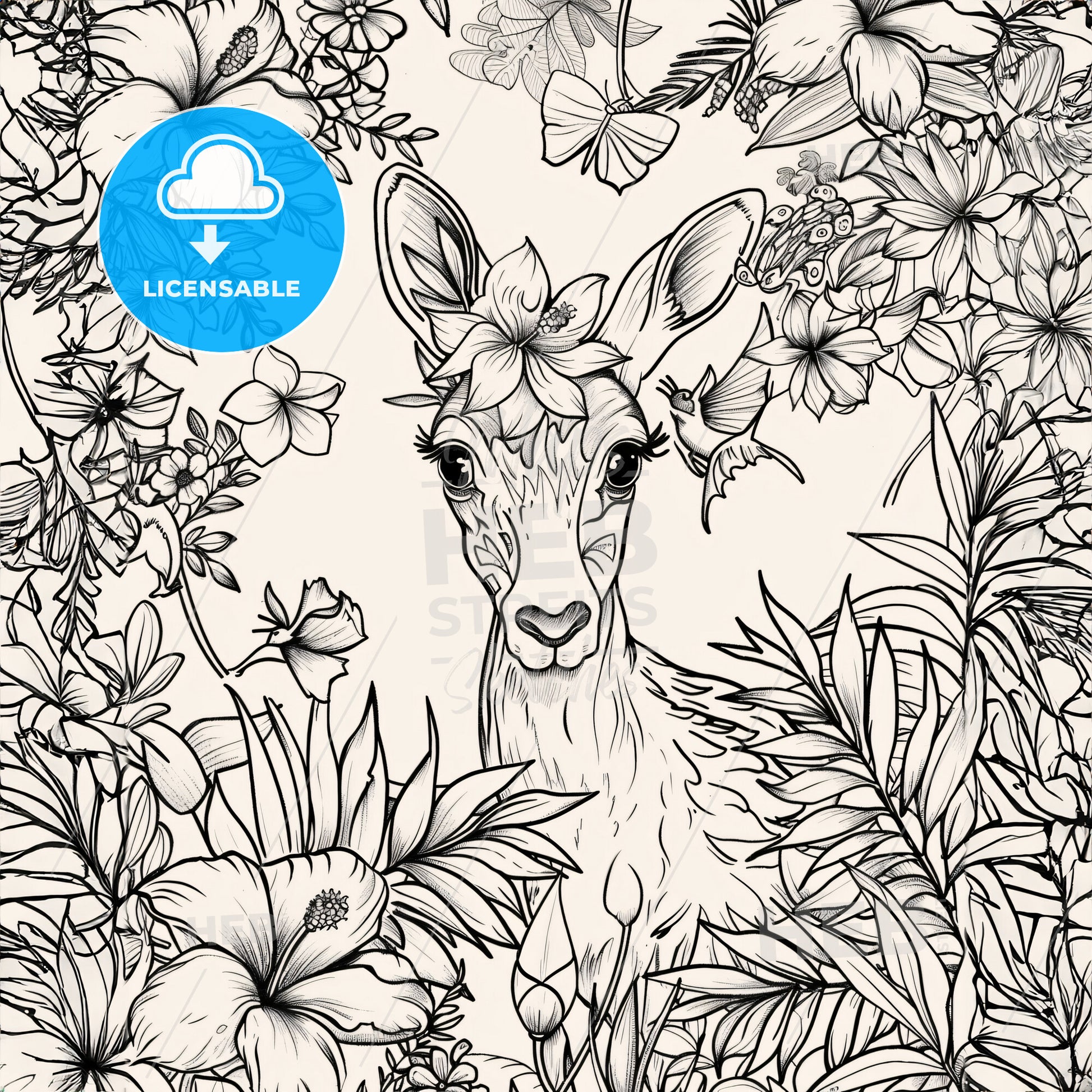 coloring pages of different leaves of hibiscus