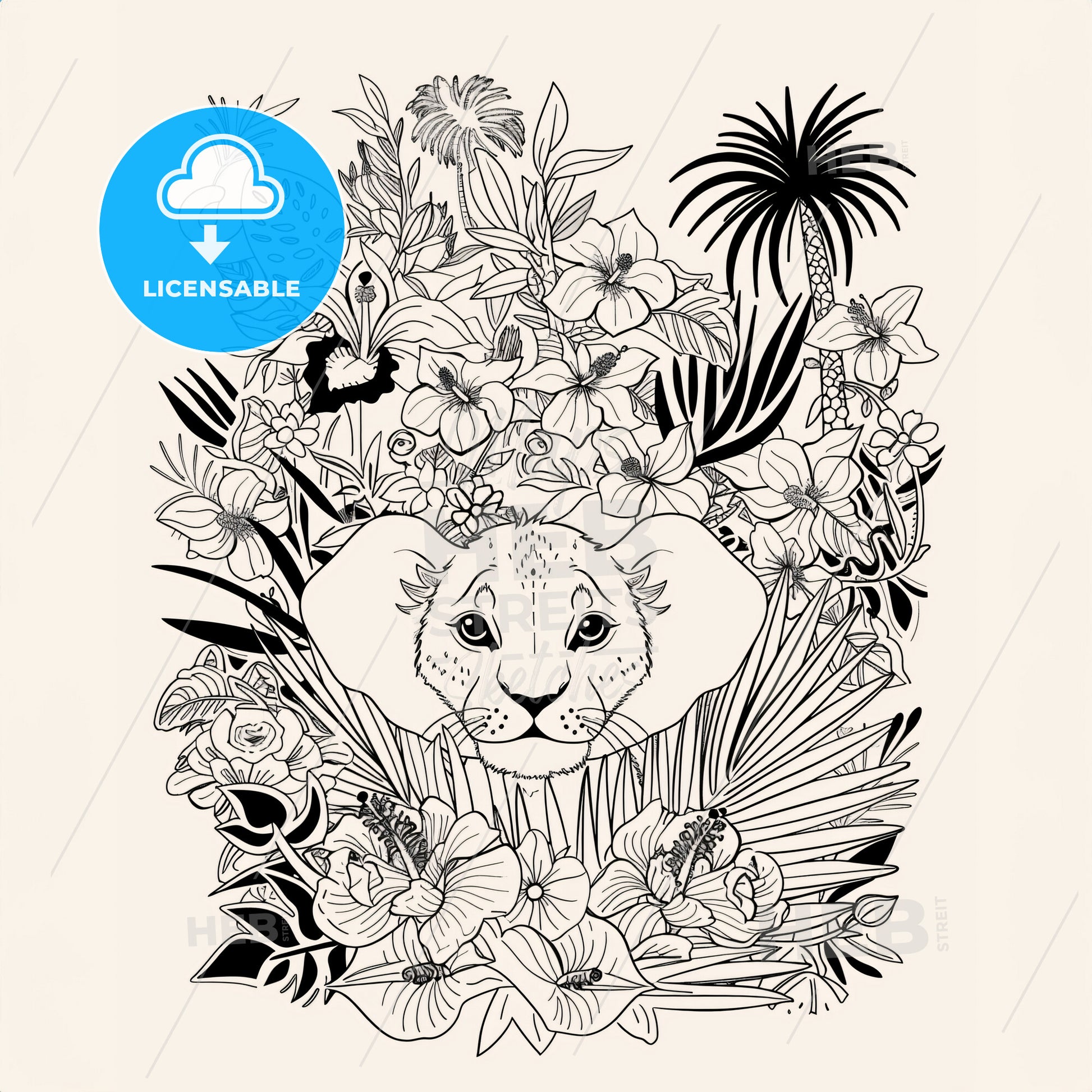 jungle trees coloring pages