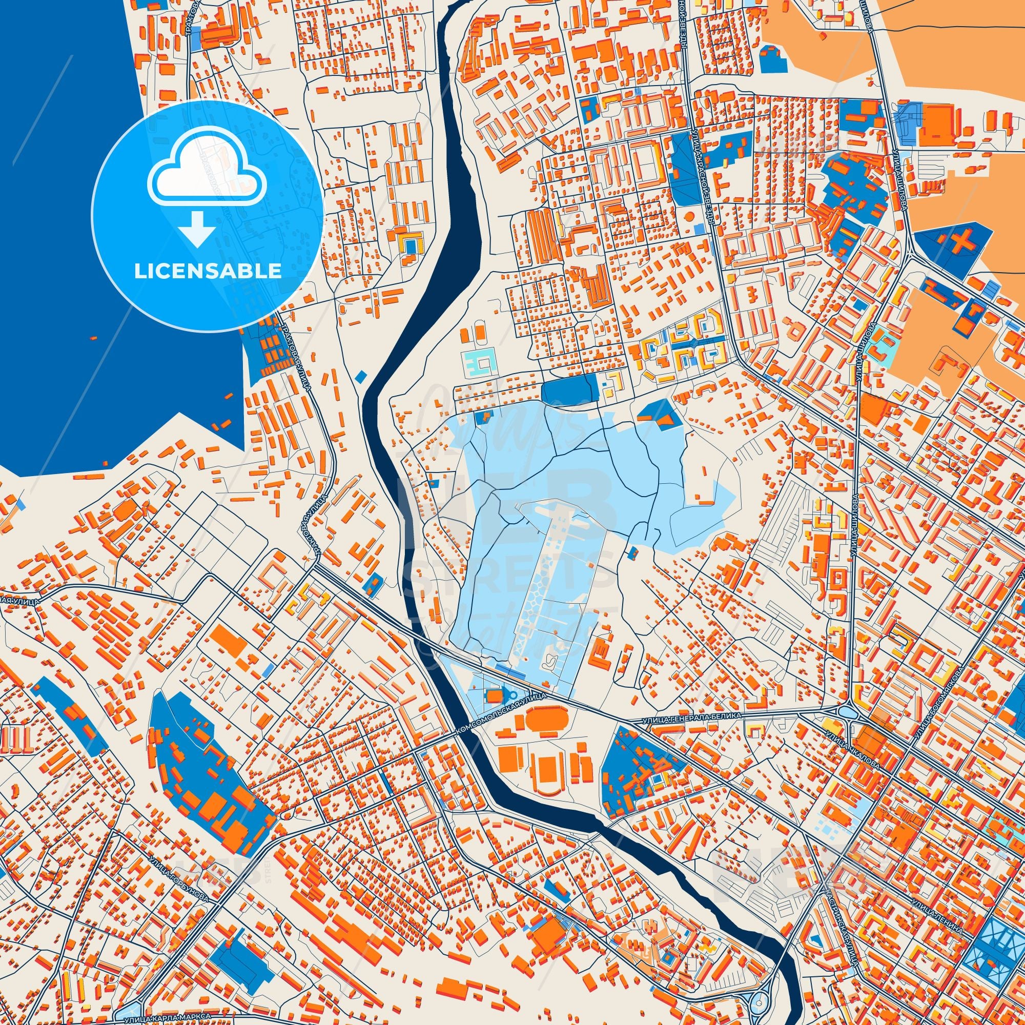 Colorful Chita Street Map - Digital Download – HEBSTREITS