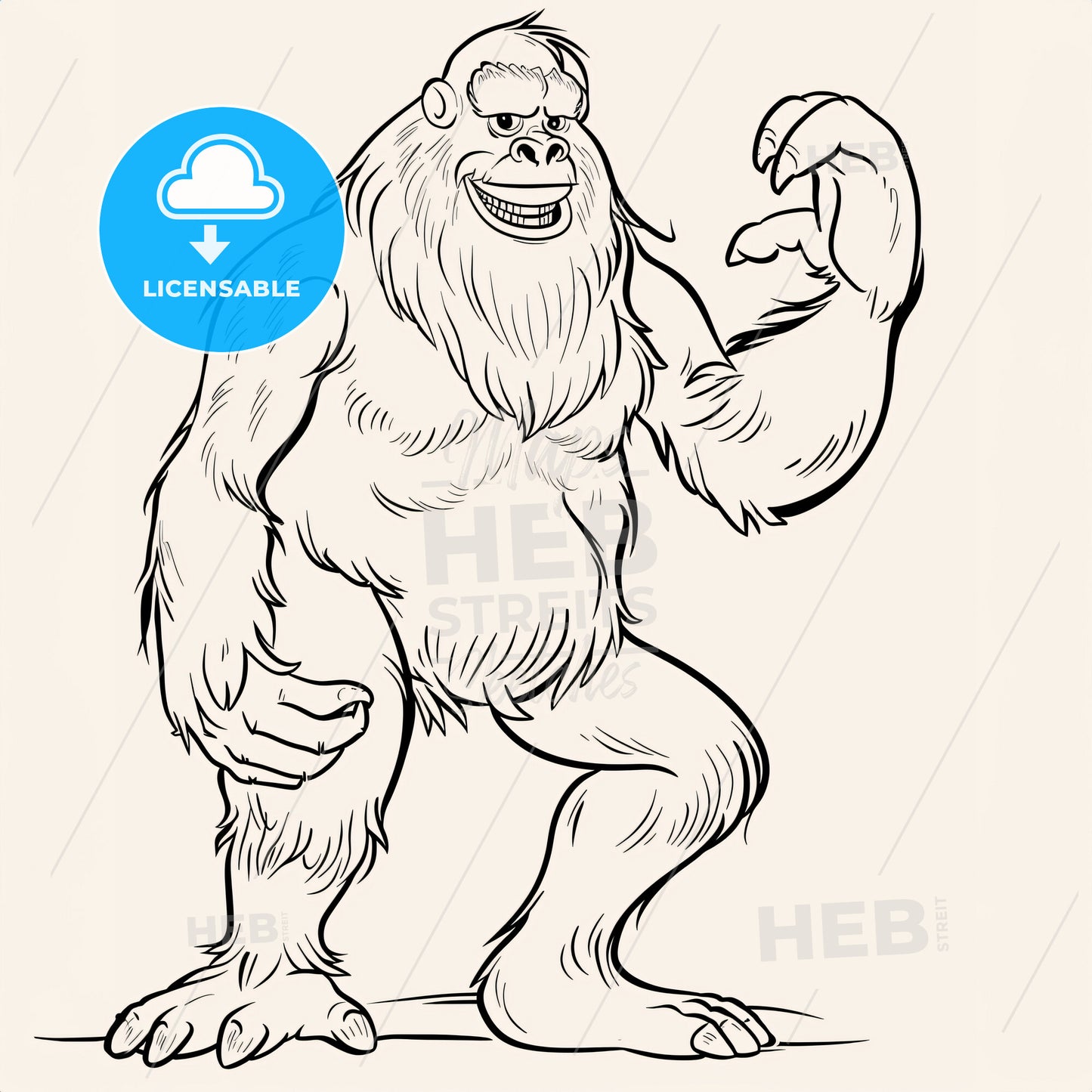 bigfoot drawing simple