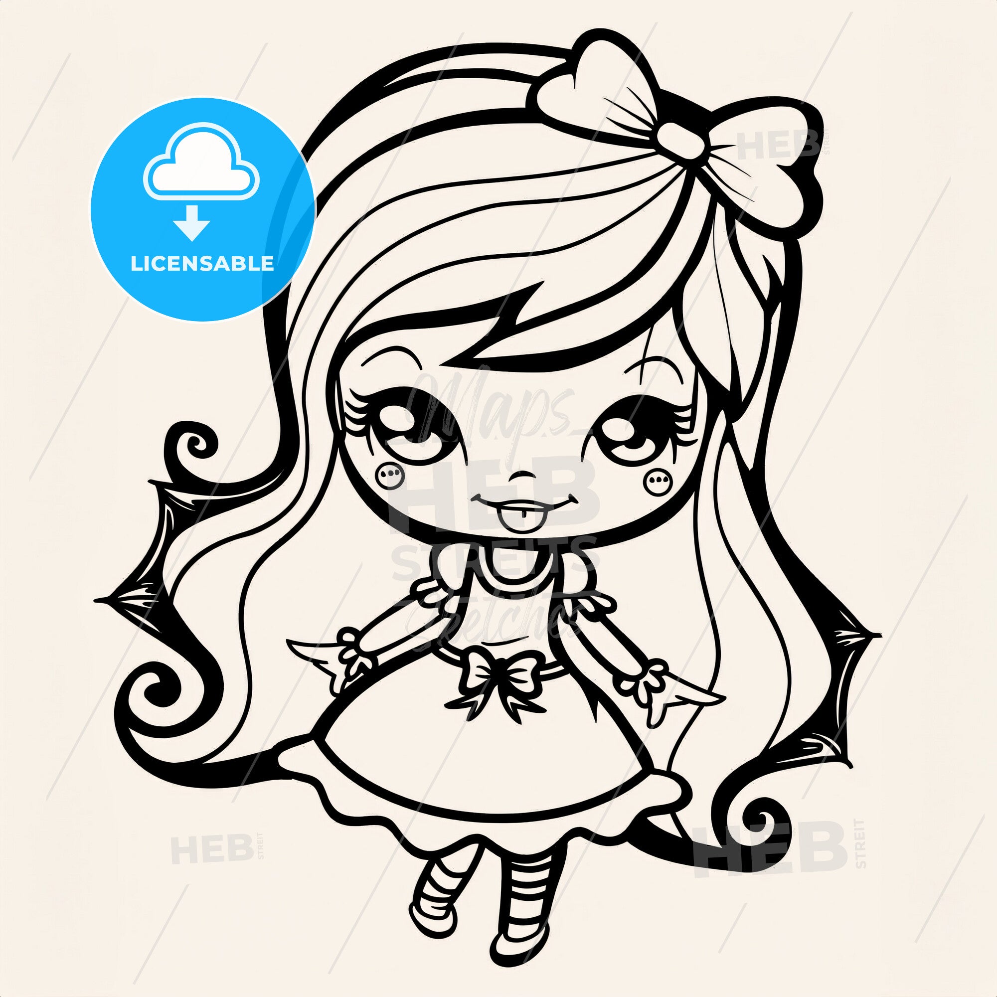 Cute Girl Vampire - HEBSTREITS Stock Image