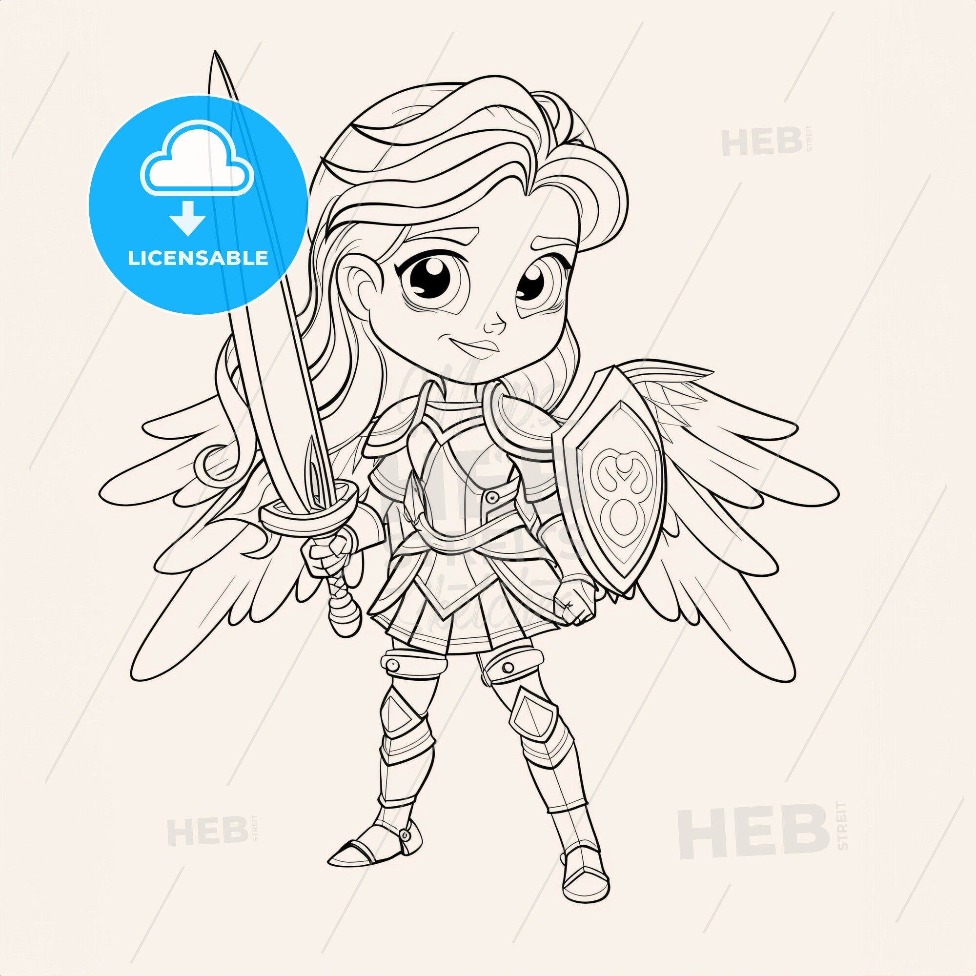 Cute Valkyrie - A Painting Of A Skyline With A Colorful Building ...