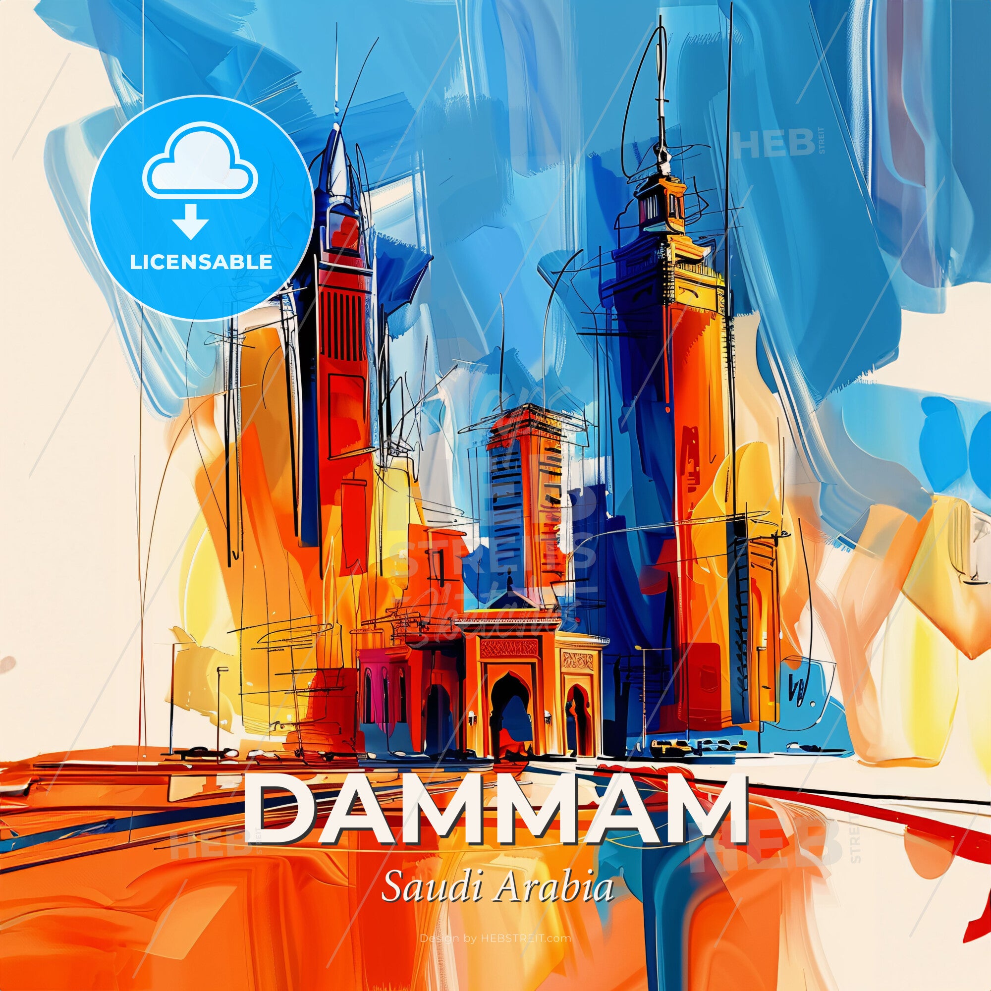 Vibrant Dammam, Saudi Arabia - A Painting Of A City – HEBSTREITS