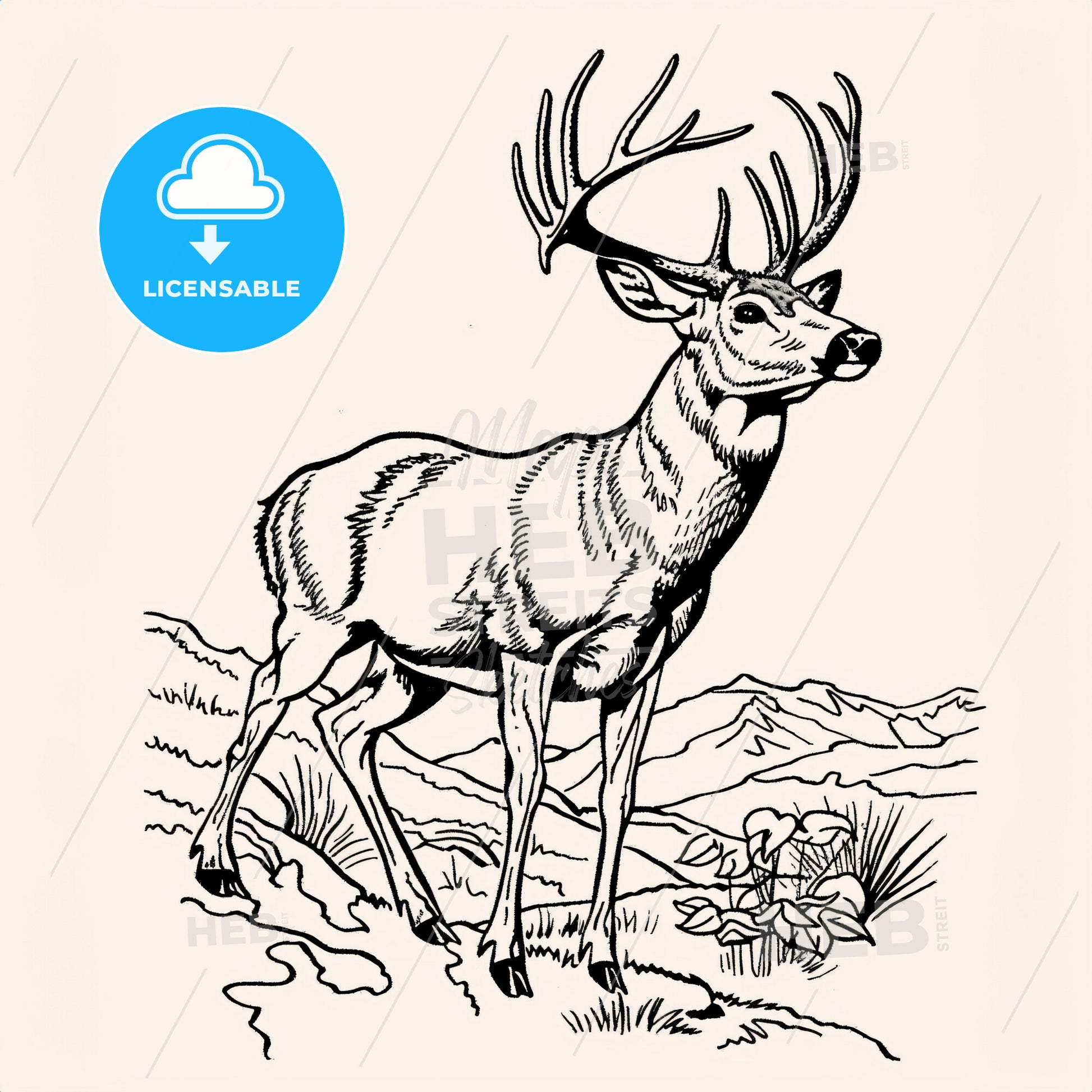 drawing deer easy
