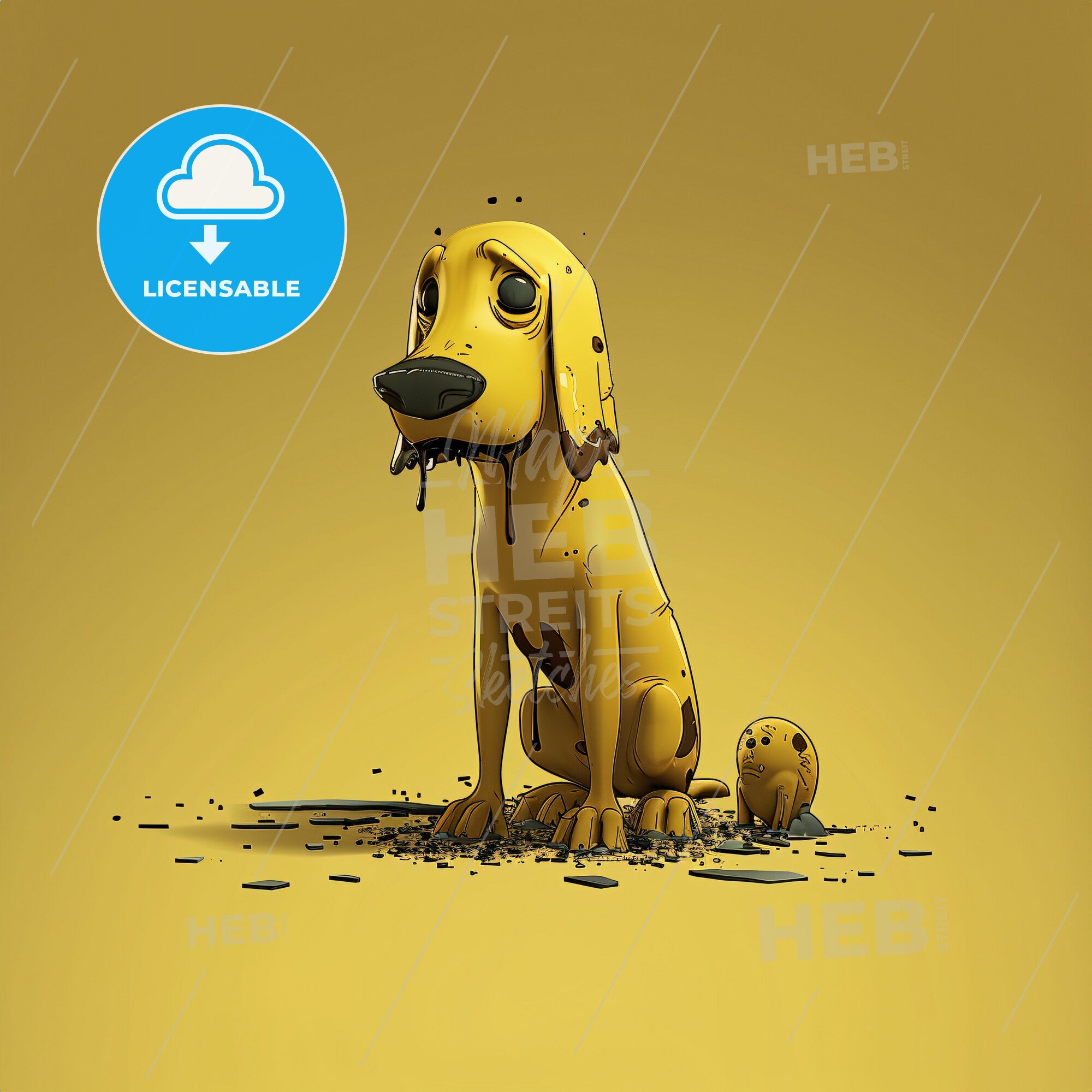 dog, from adventure time, cartoon concep - HEBSTREITS Stock Image