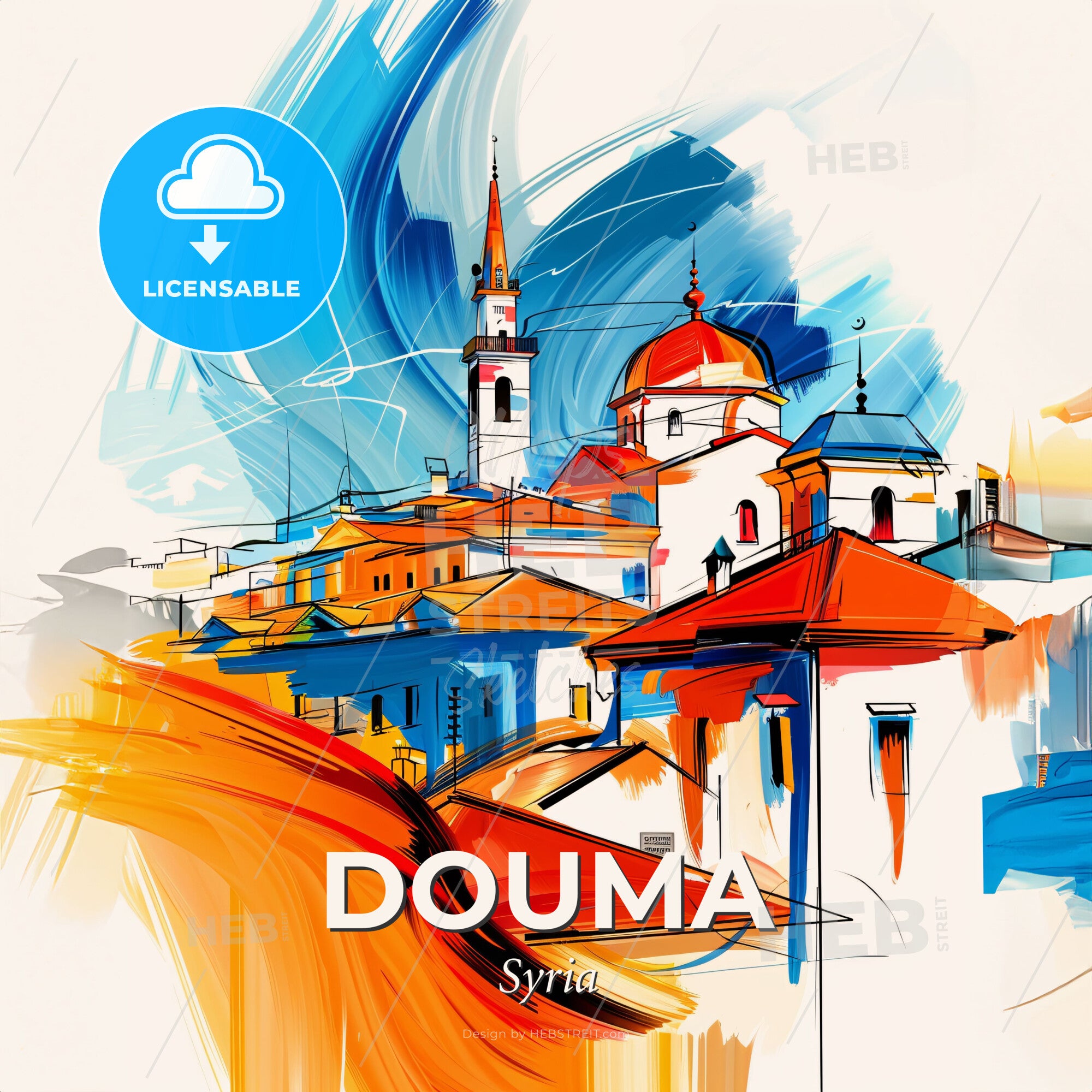 Vibrant Douma, Syria - A Painting Of A City – HEBSTREITS