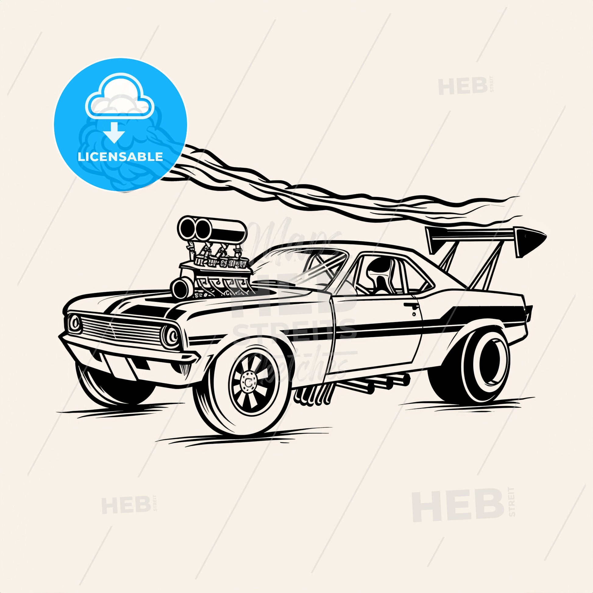 drag racer coloring page