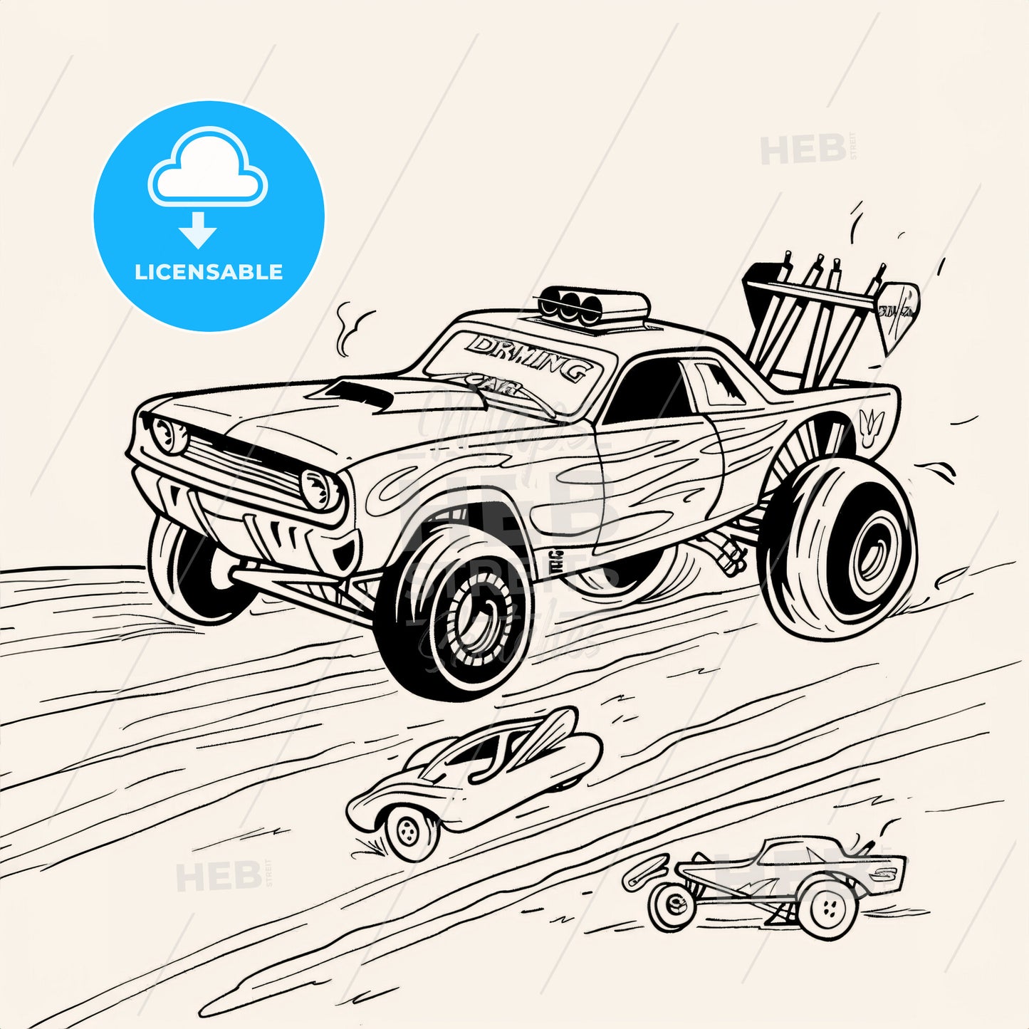 drag racing cars coloring pages