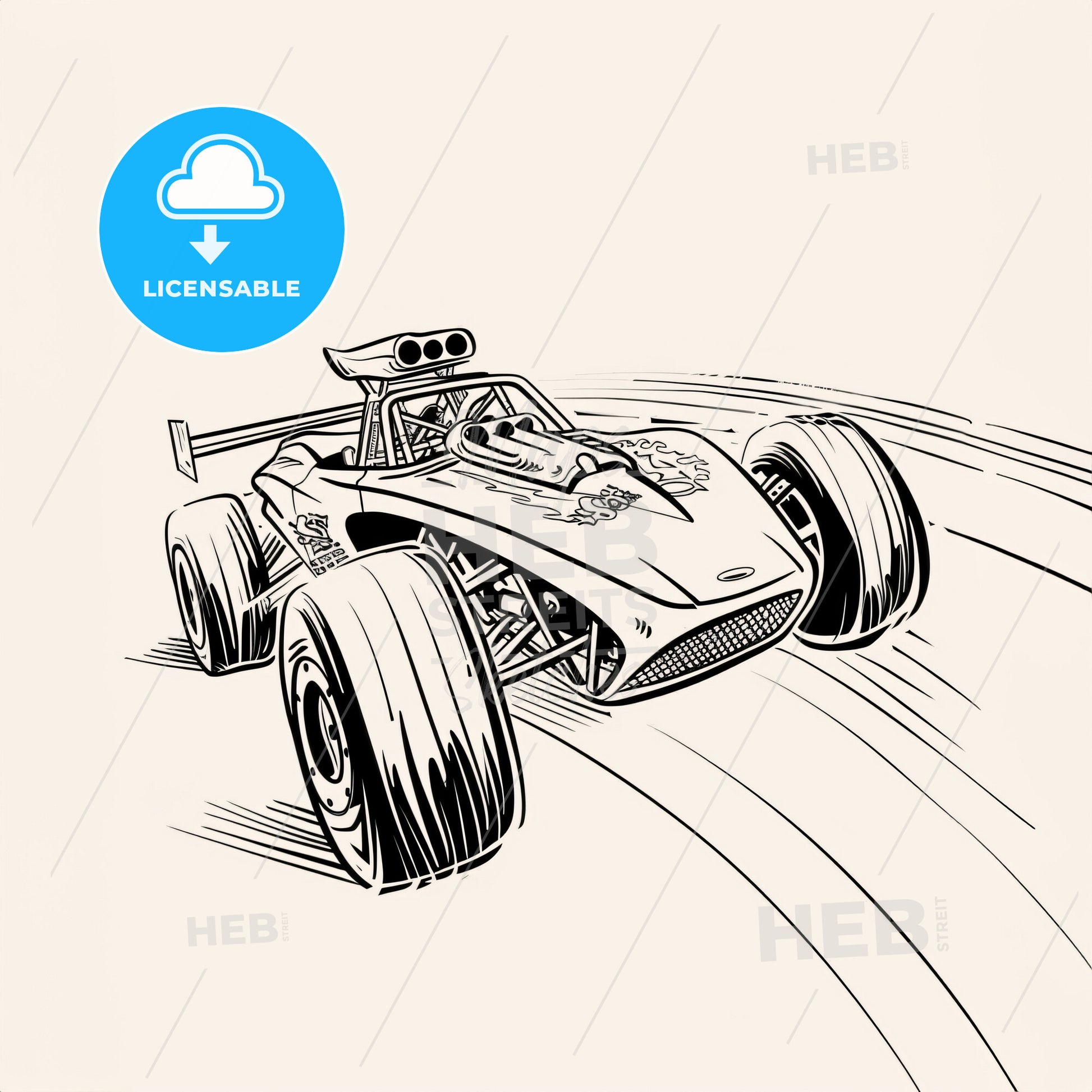 dragster coloring pages