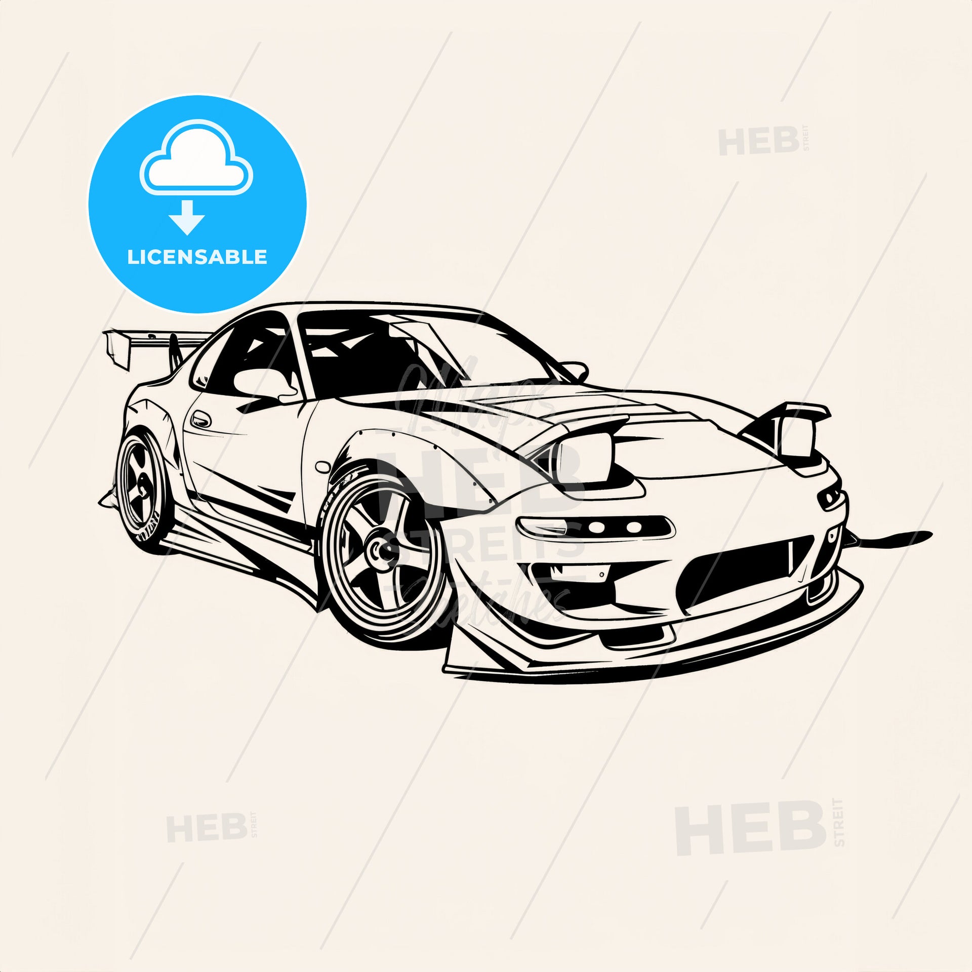 mazda rx7 coloring pages