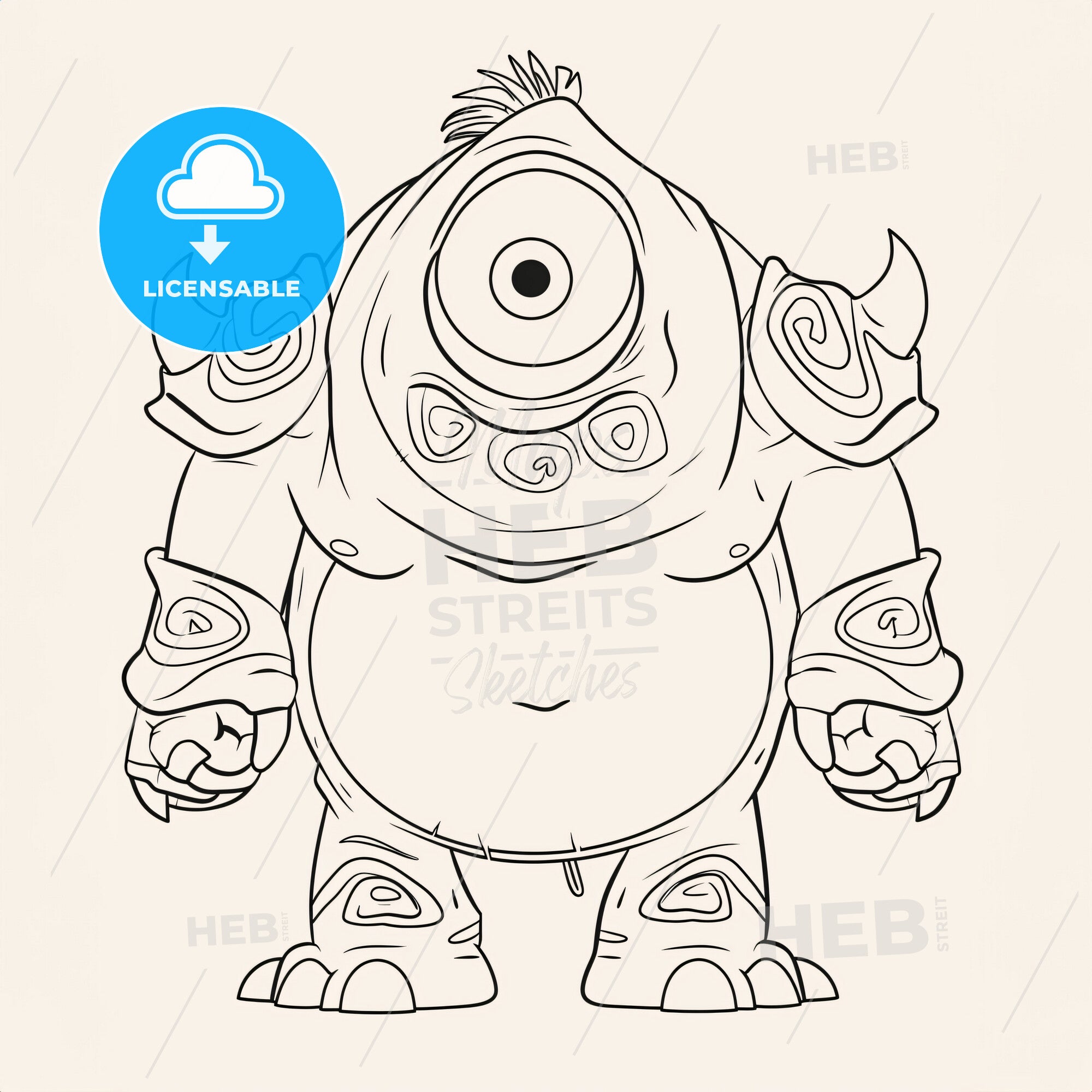 Giant With A Single Eye Located In The Center Of Its Forehead - A ...