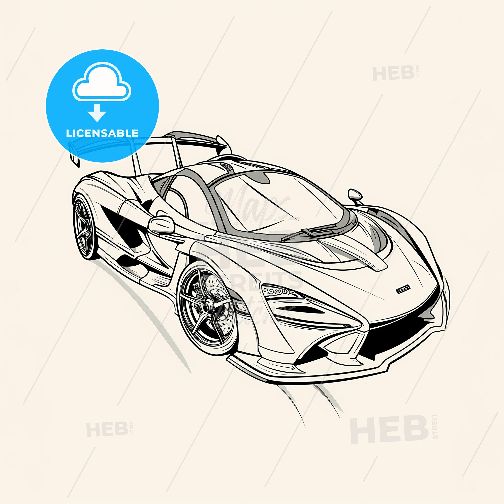 Hypercar - A Drawing Of A Sports Car – HEBSTREITS
