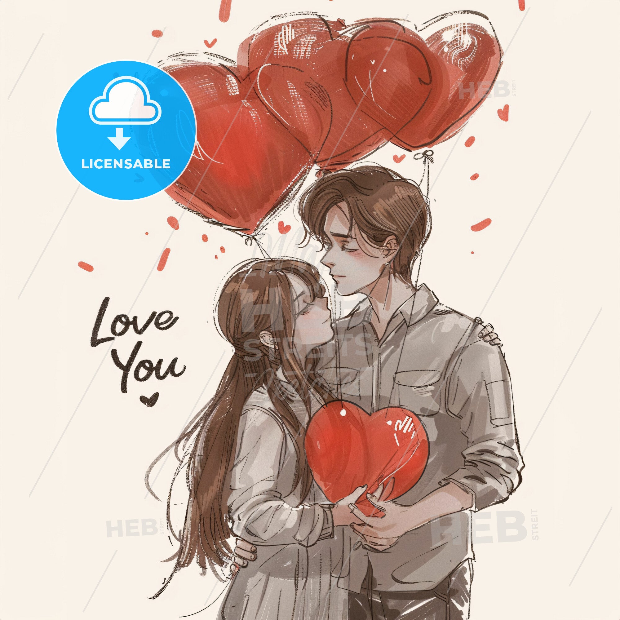 A Man And Woman Holding Balloons – HEBSTREITS