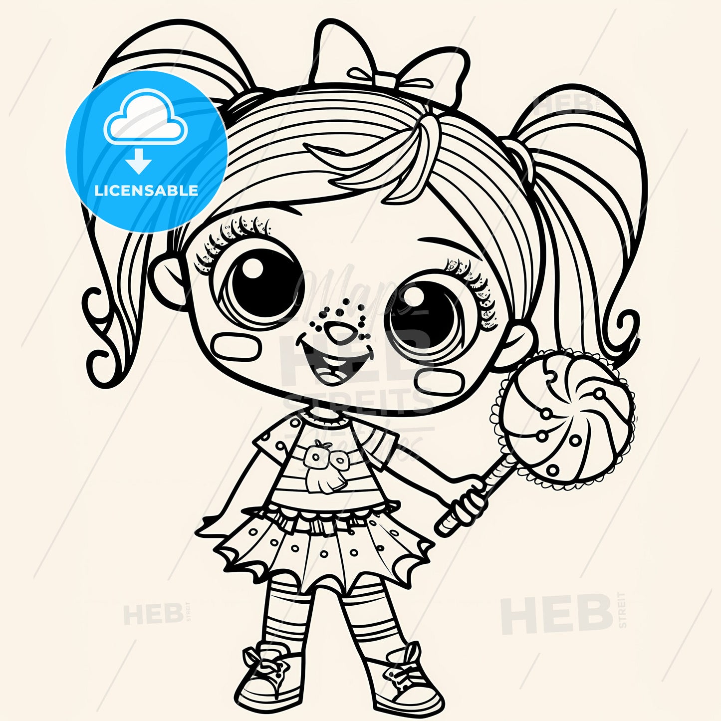 lollipop girl coloring pages