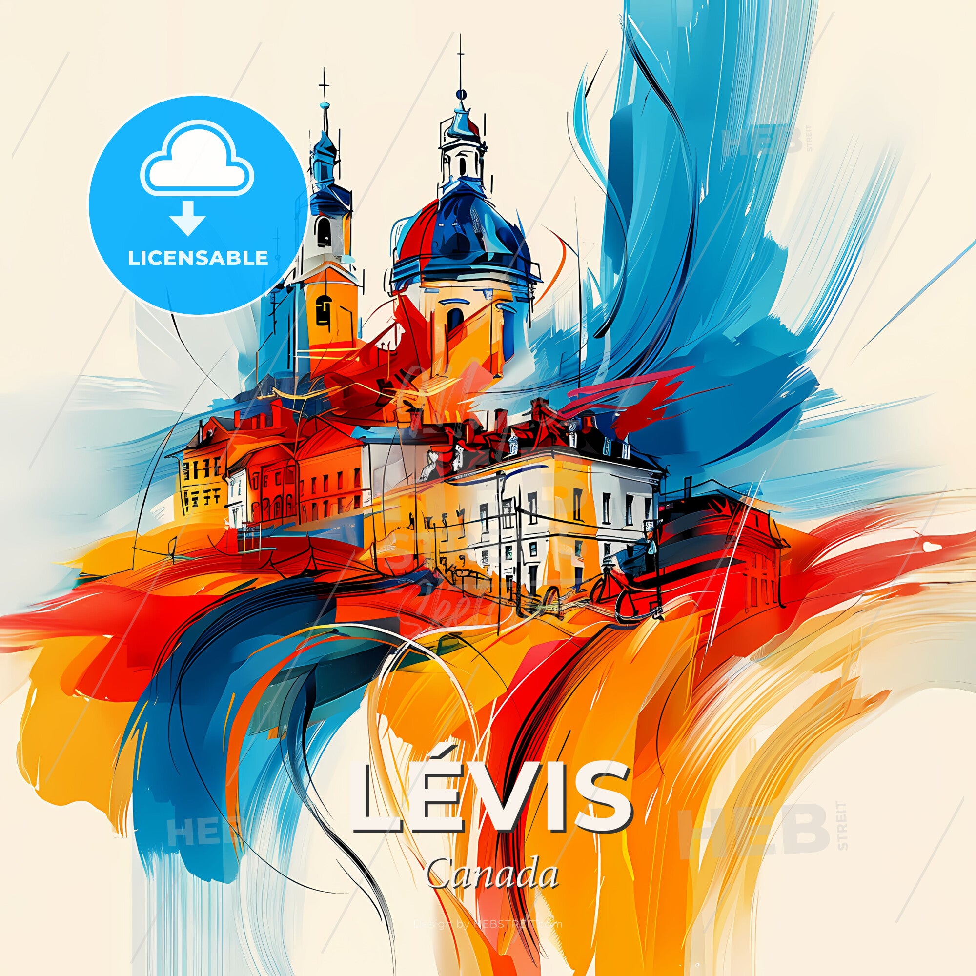 Vibrant Lévis, Canada, print template – HEBSTREITS