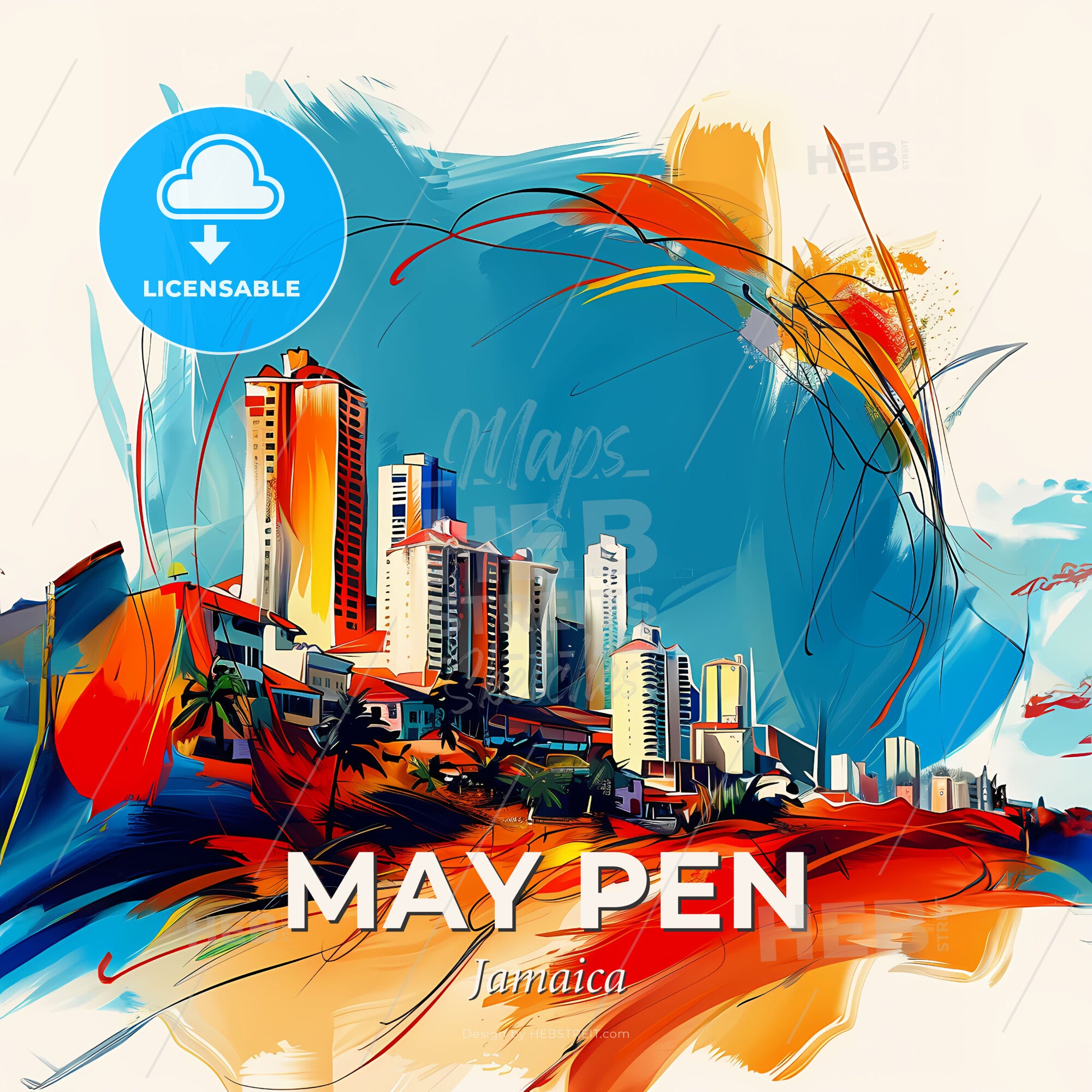 Vibrant May Pen, Jamaica - A Painting Of A City – HEBSTREITS