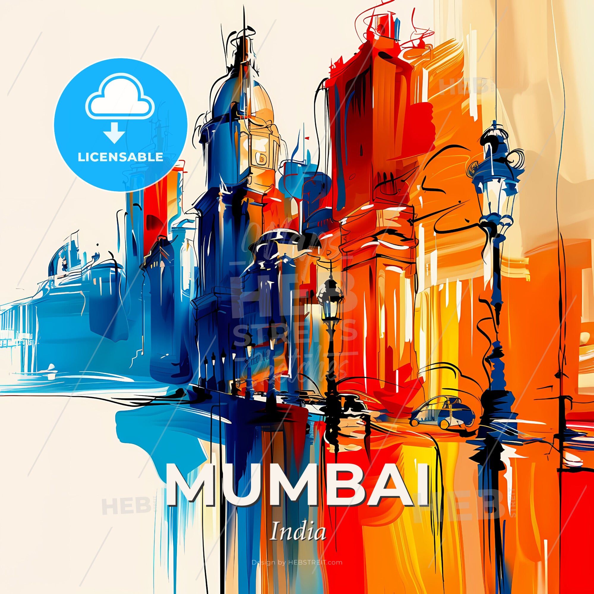 Vibrant Mumbai, India - A Painting Of A City – HEBSTREITS