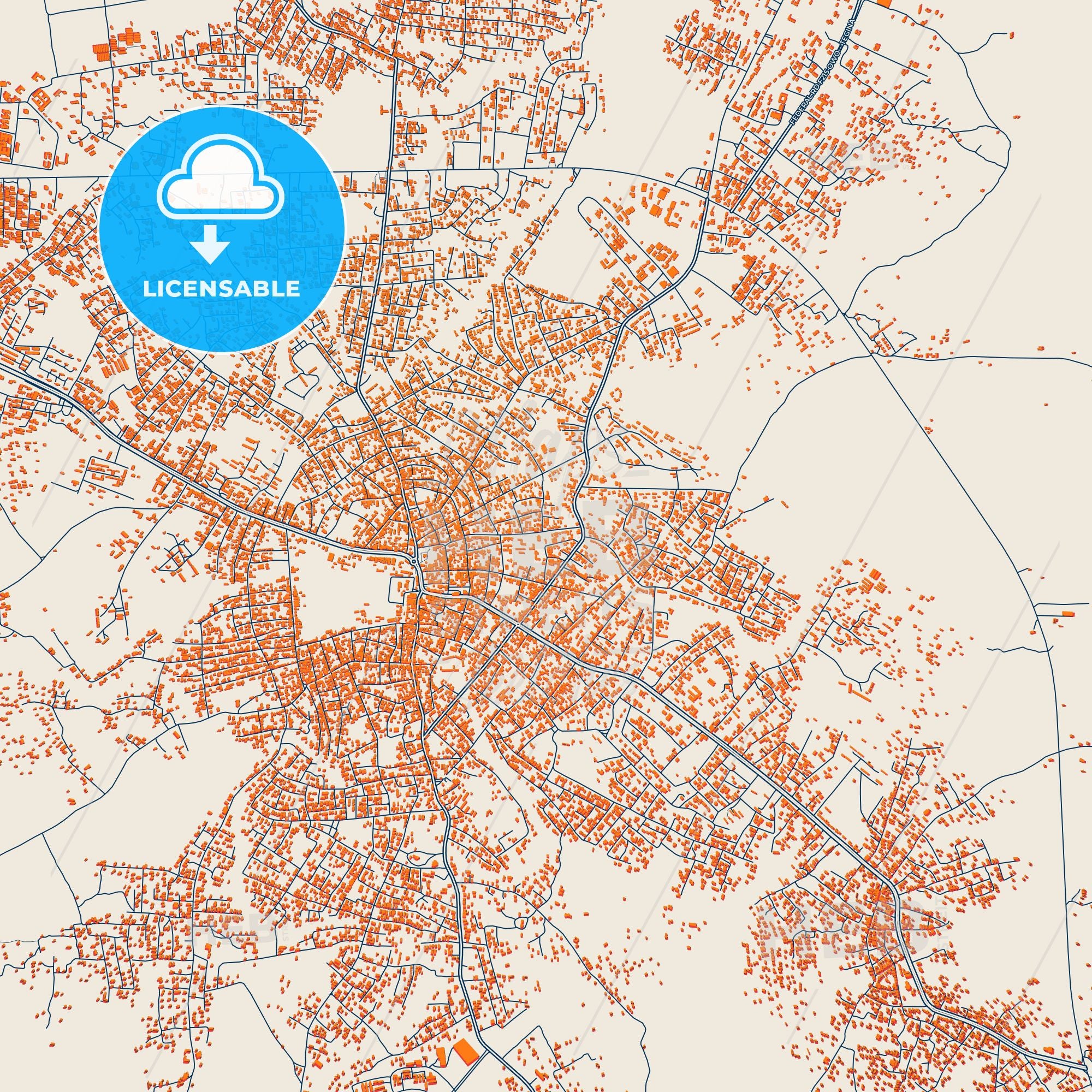 Colorful Owo Street Map - Digital Download – HEBSTREITS