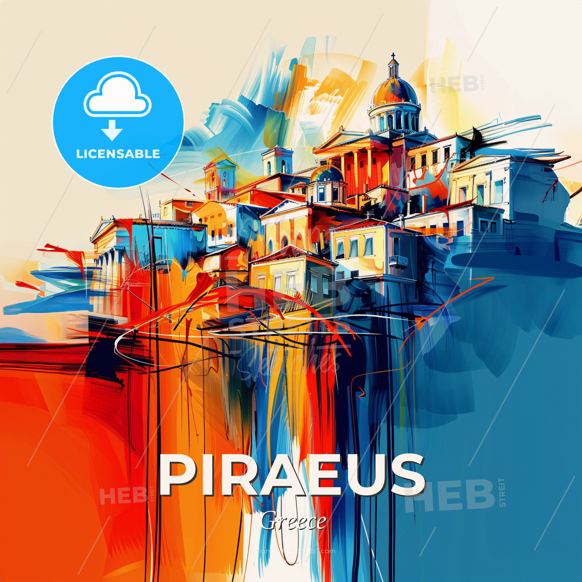 Vibrant Piraeus, Greece - A Painting Of A City – HEBSTREITS