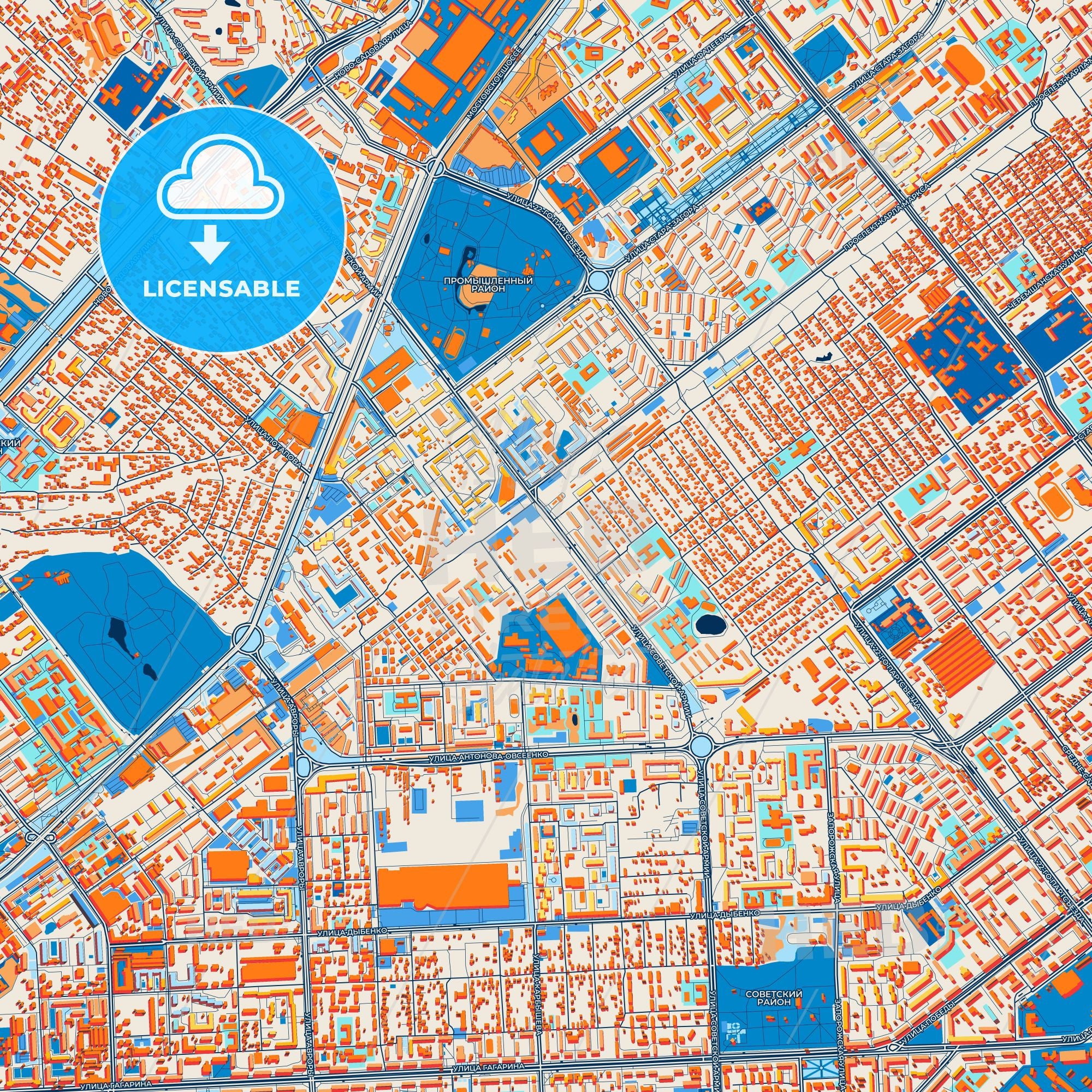 Colorful Samara Street Map - Digital Download – HEBSTREITS