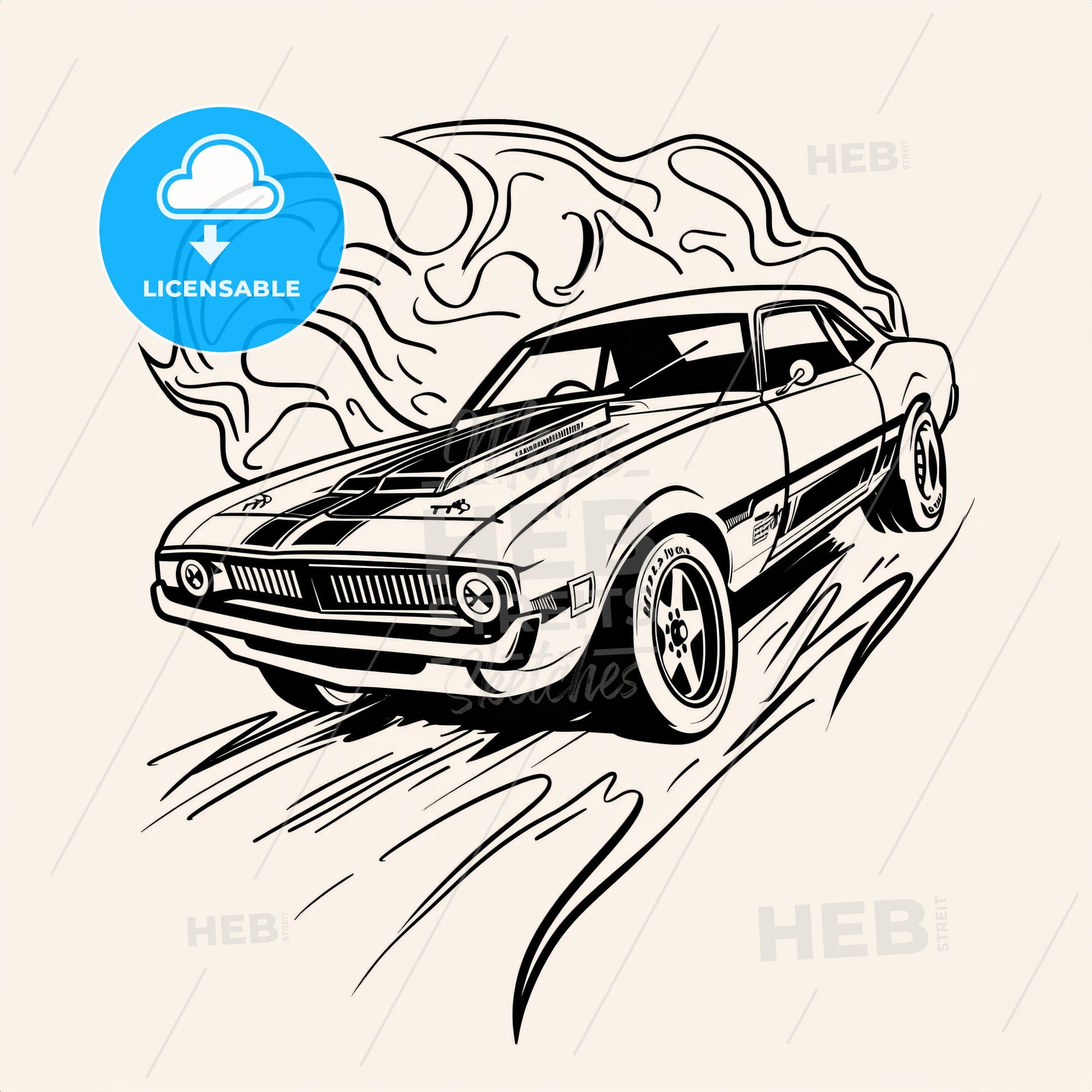 auto flames coloring pages