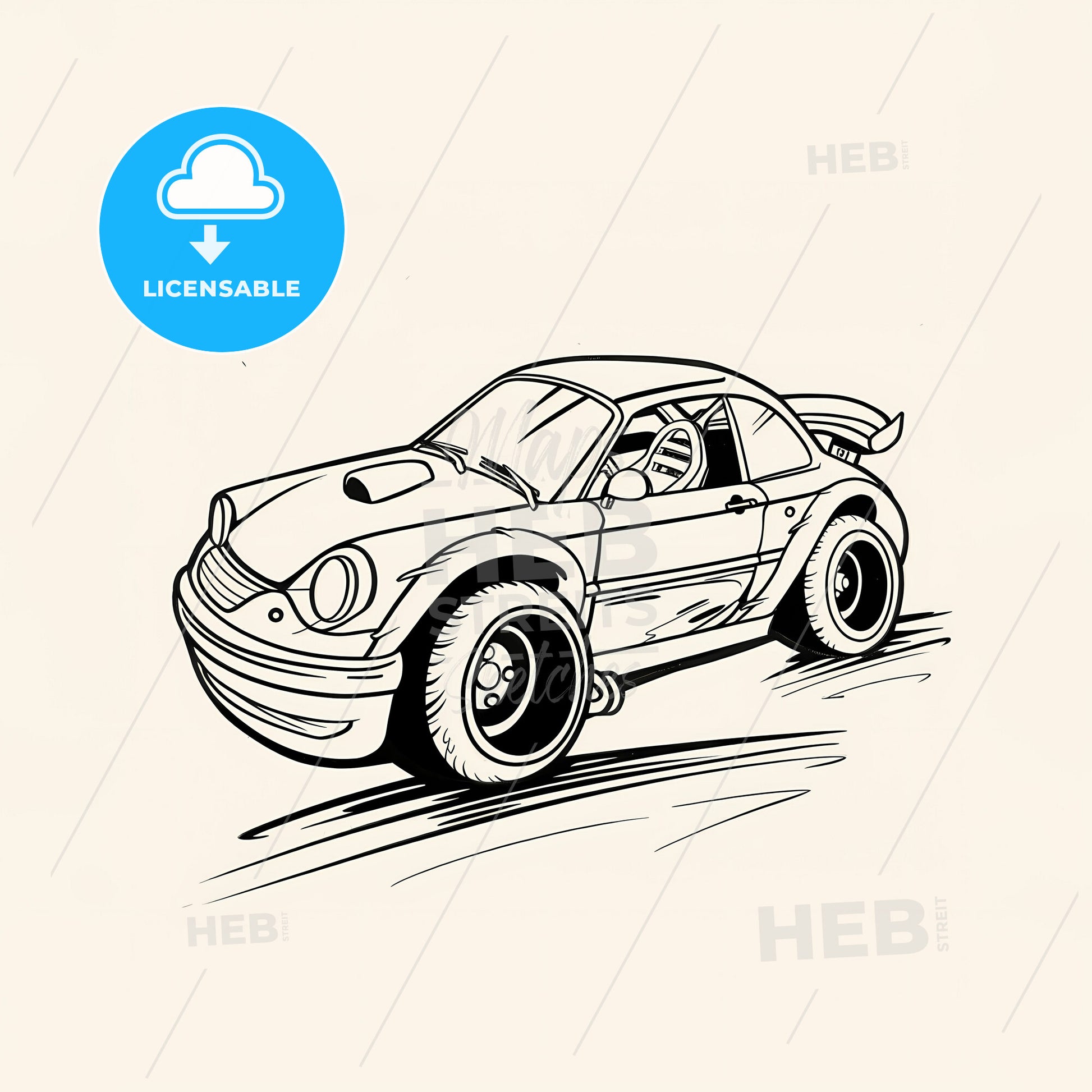 street racing coloring pages