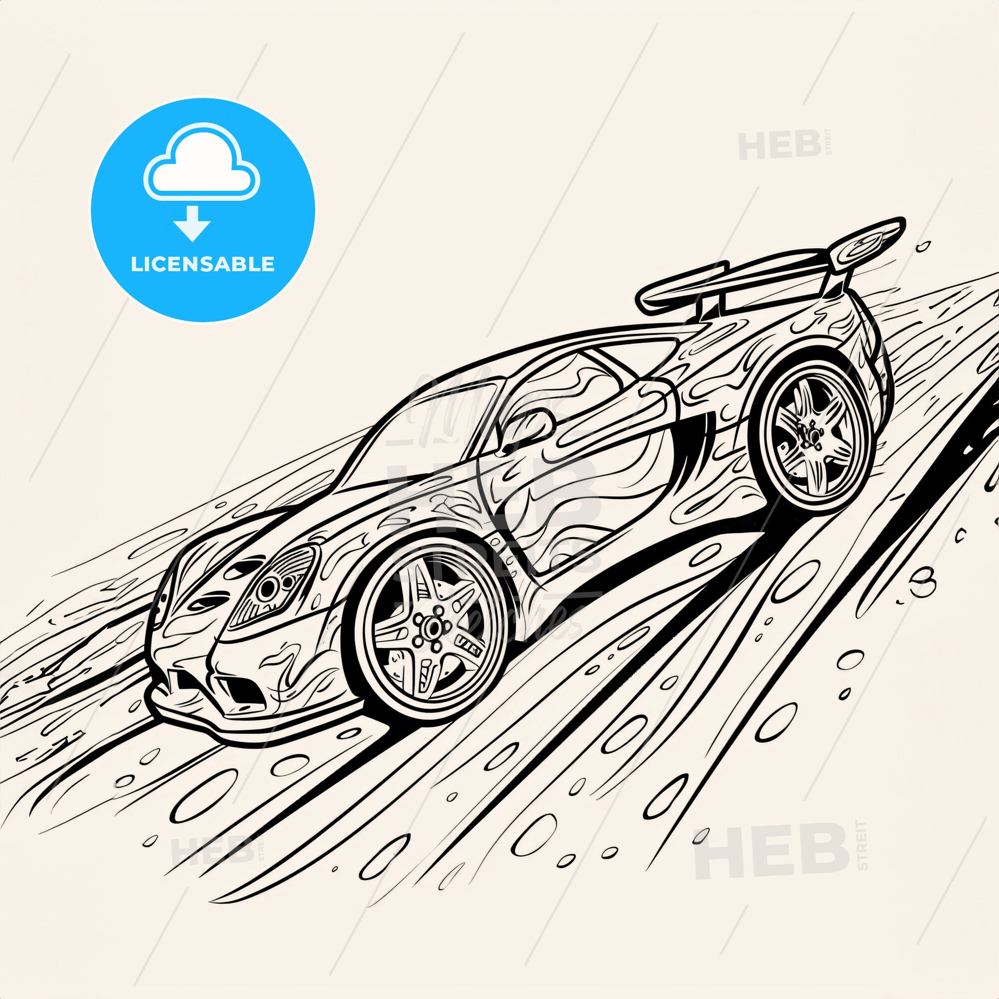 tuner car coloring pages