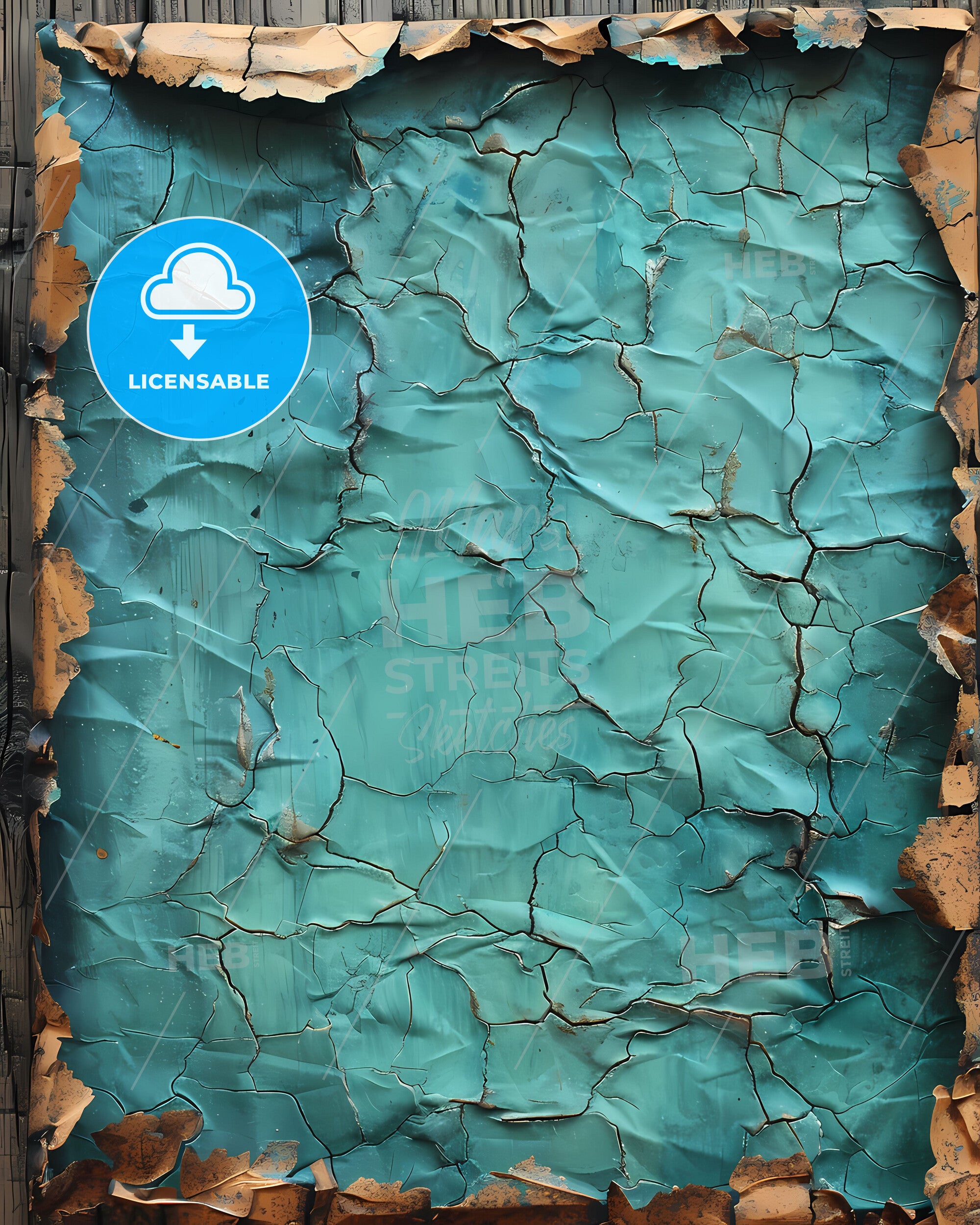 Distressed Vintage Blue Paint Crackled Wood Background Texture Junk Journaling Collage Page ...