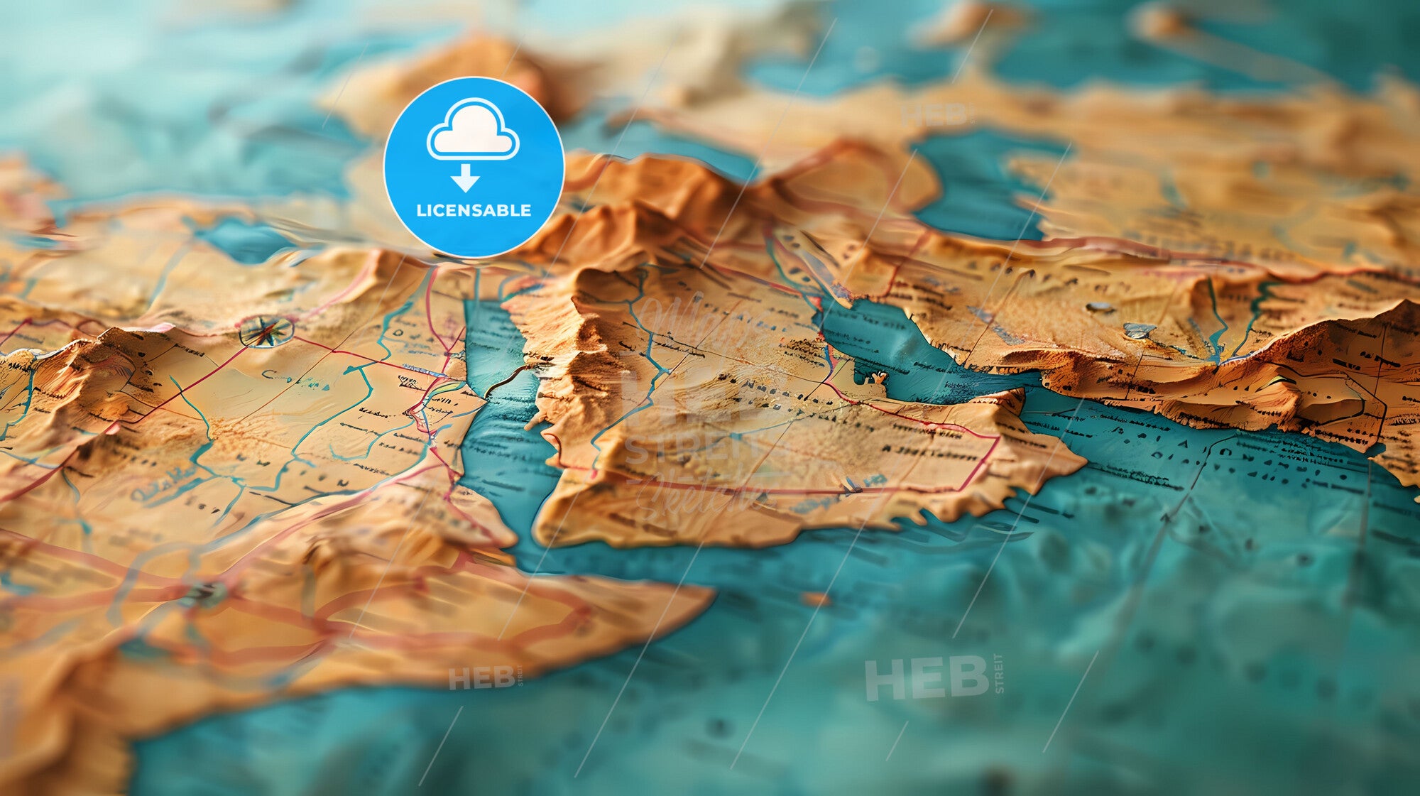 Hand-Painted World Map: Abstract Art Background With Vintage Hues And ...