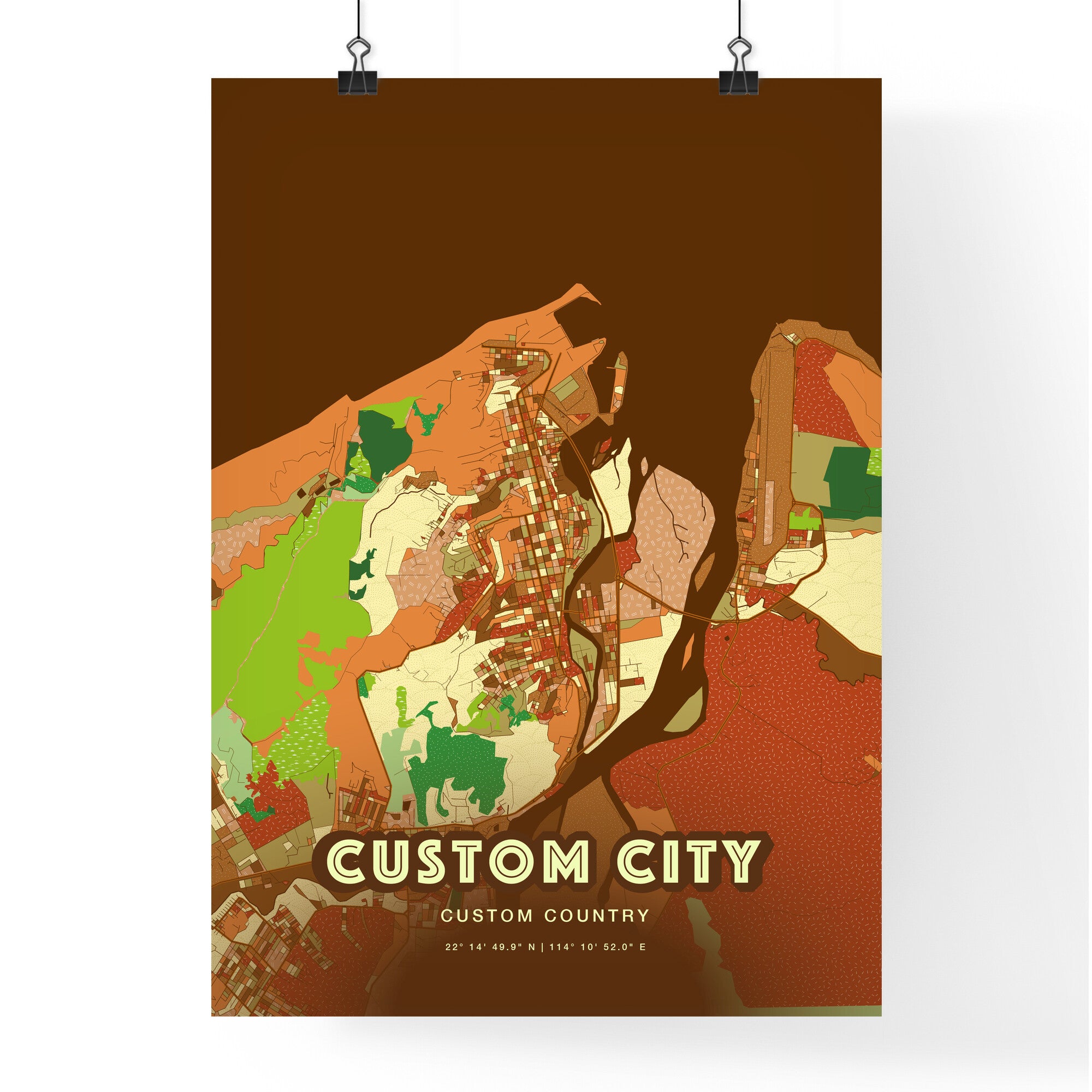 Custom FARMHOUSE City Map - HEBSTREITS