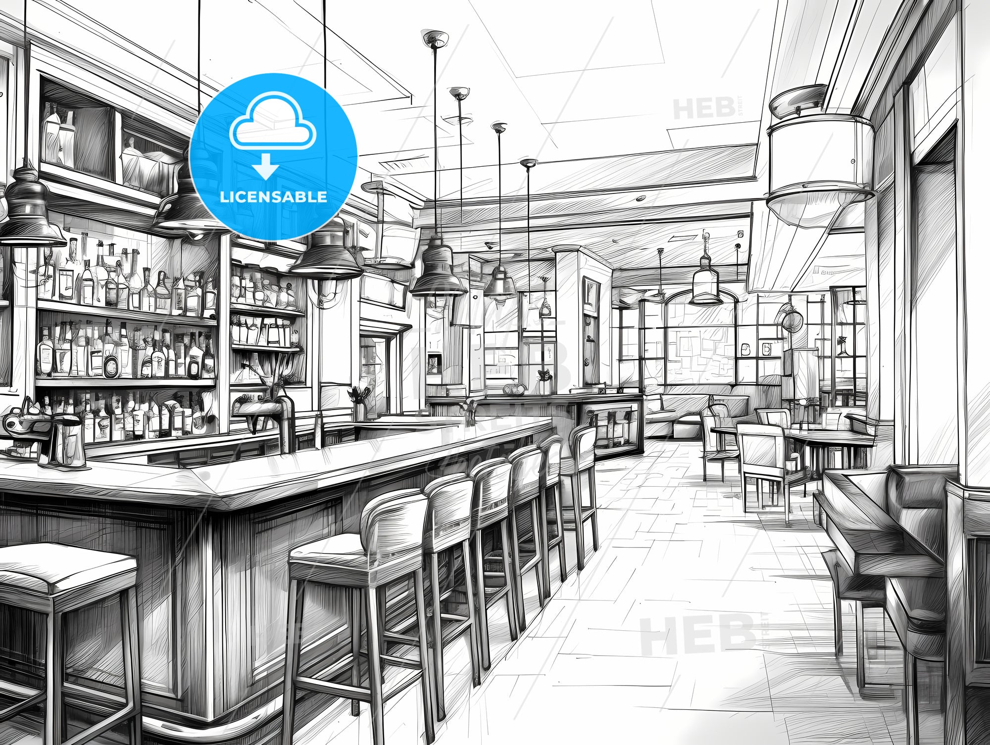 Drawing Of A Bar - HEBSTREITS