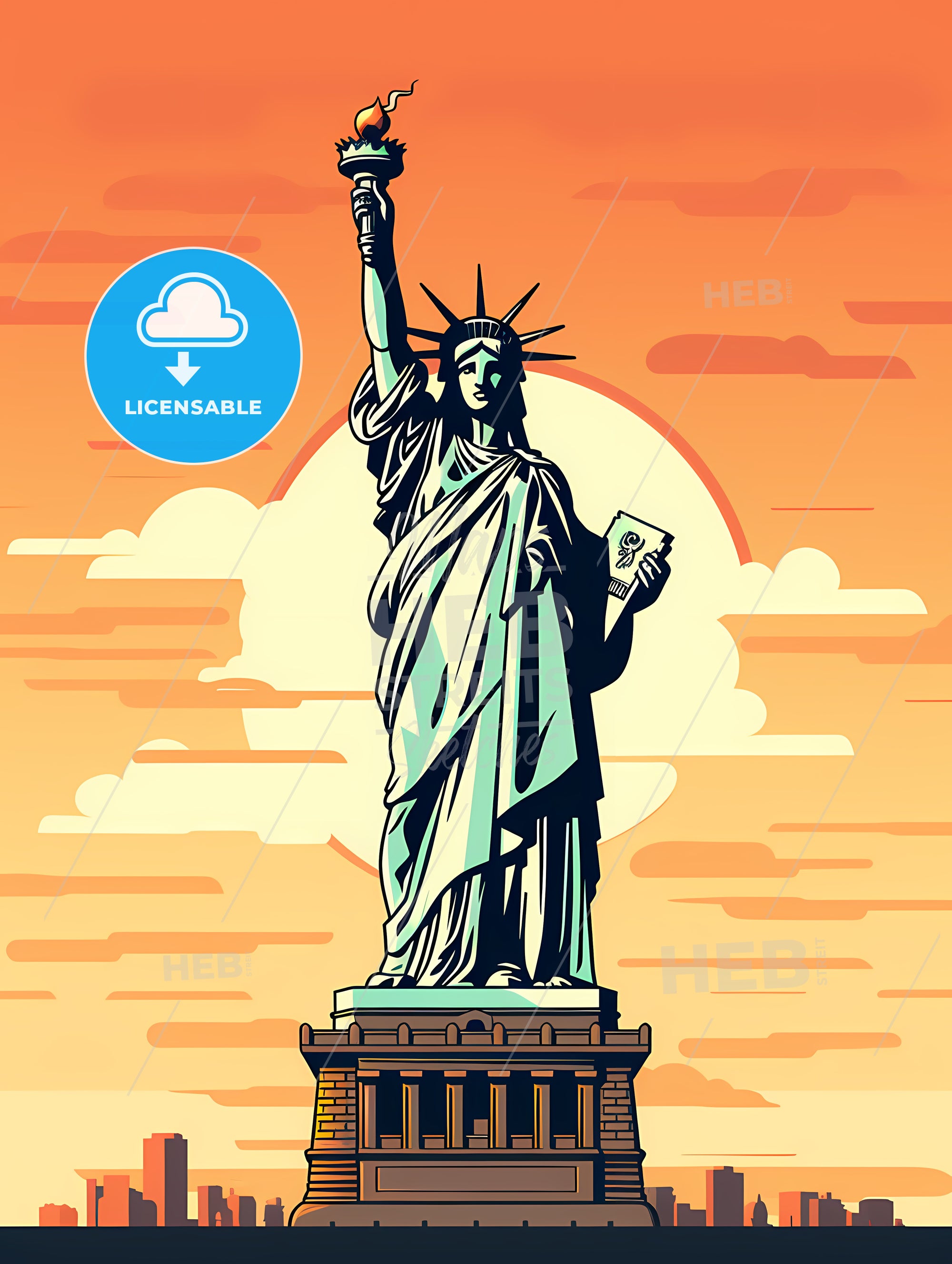 Statue Of Liberty Cartoon
