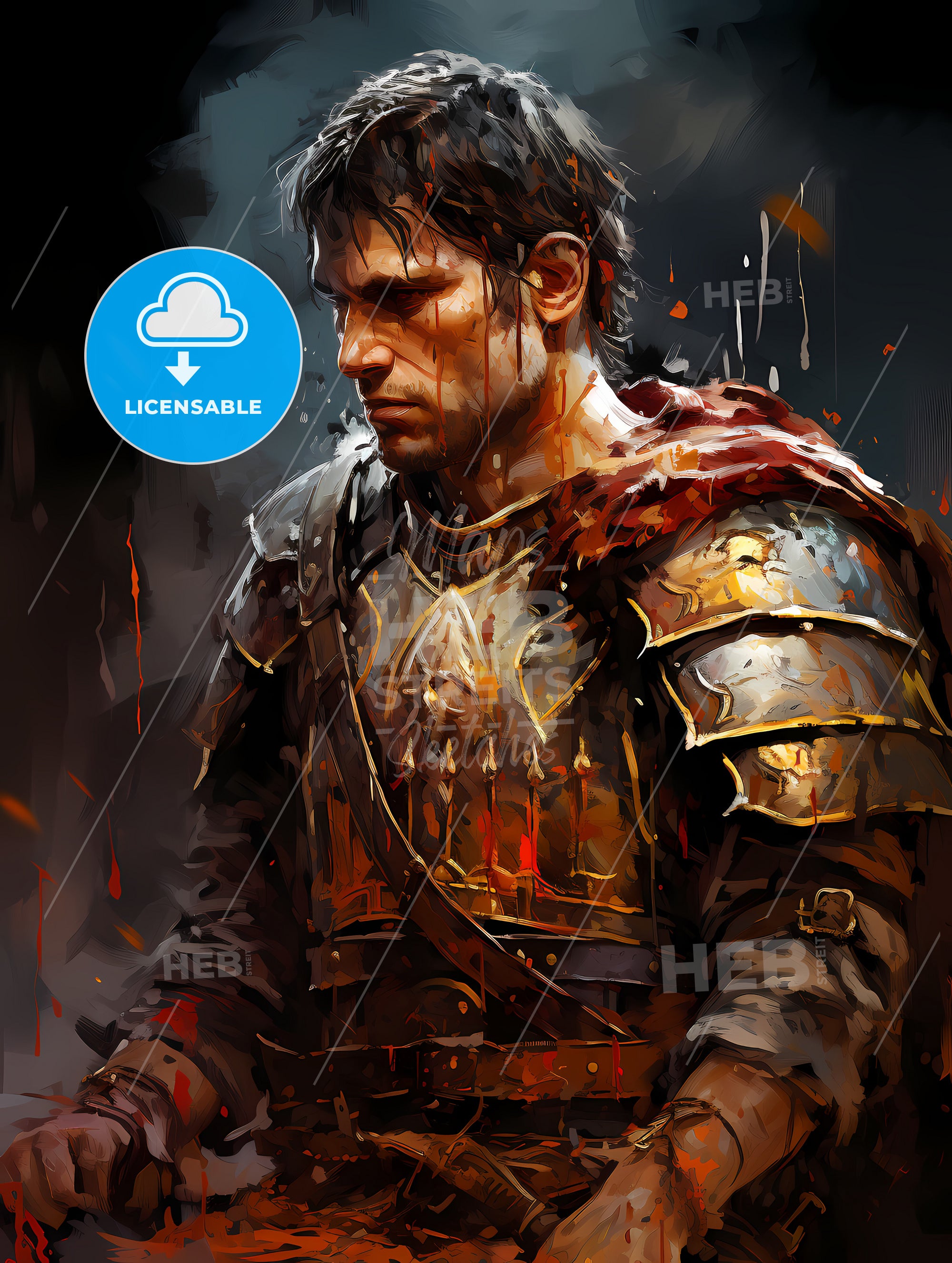 Portrait Of Roman Soldier Praying While – HEBSTREITS