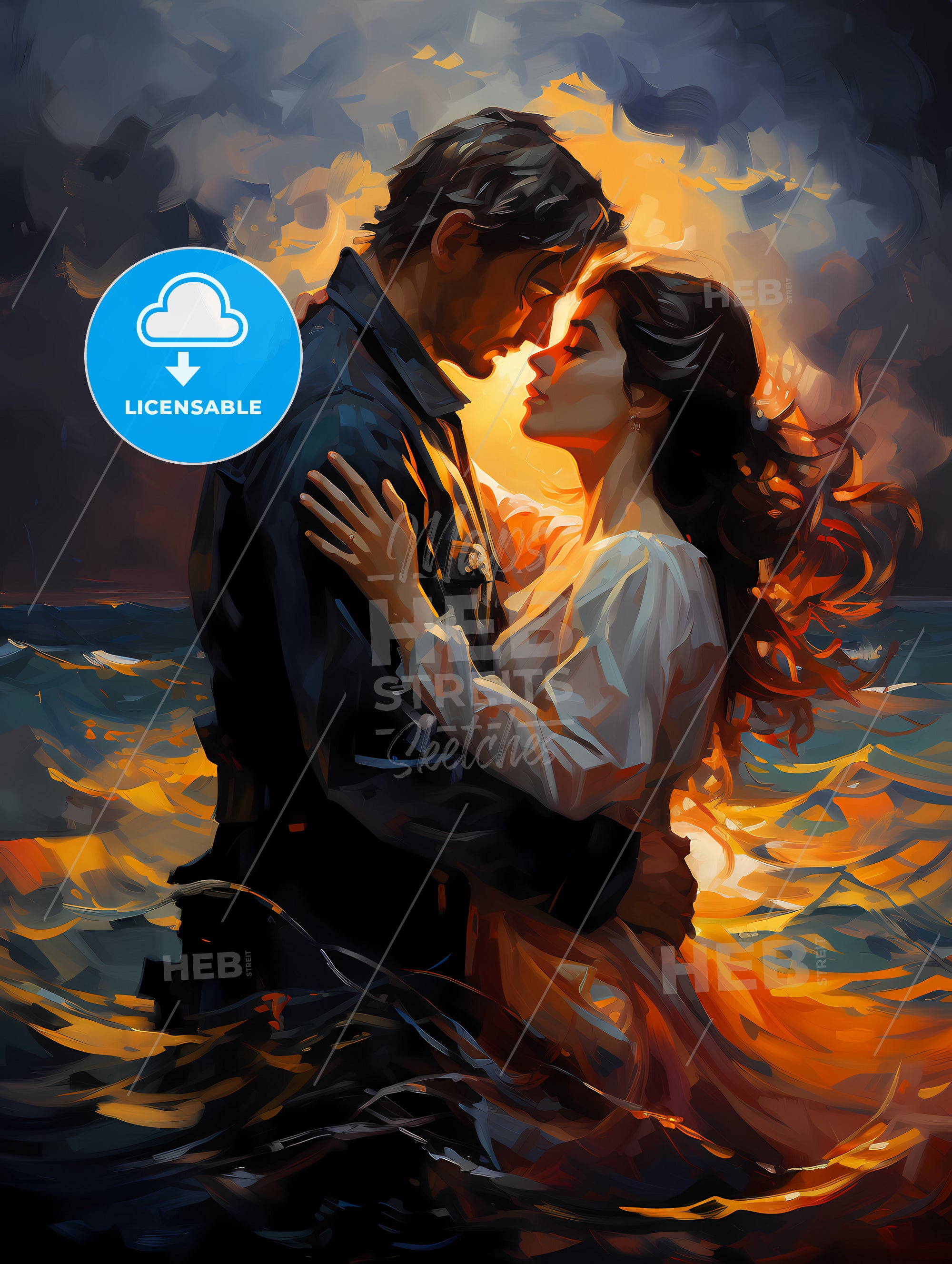 Fischer And His Wife At Stormy Night On The Ocean – HEBSTREITS