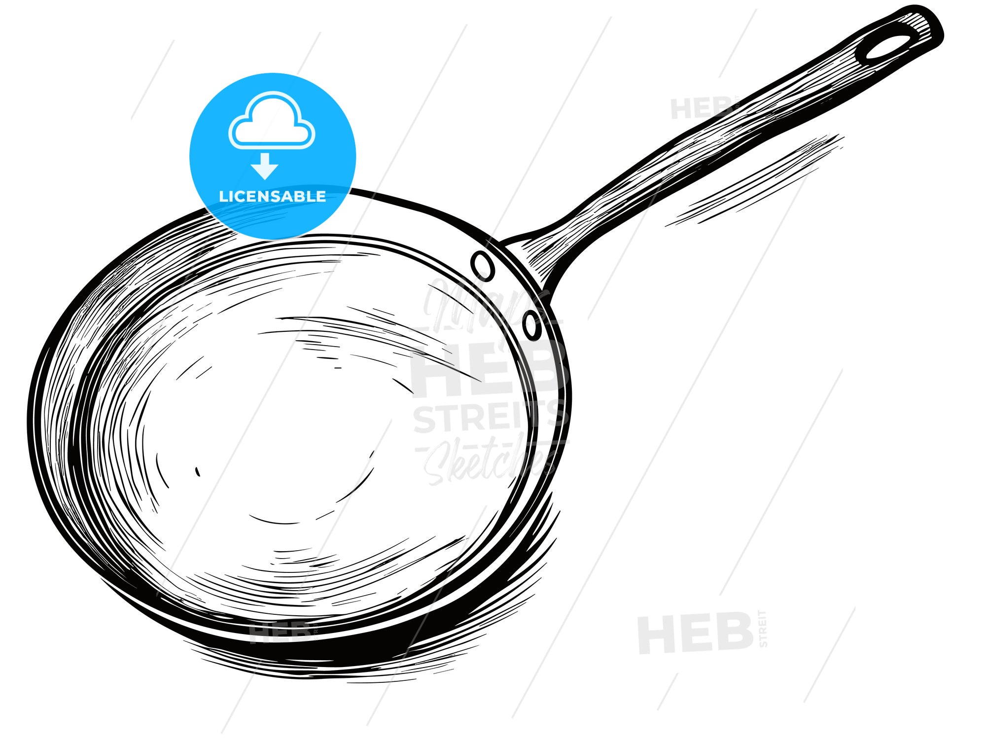 Object on white - kitchen utensil frying pan. - HEBSTREITS Stock Image