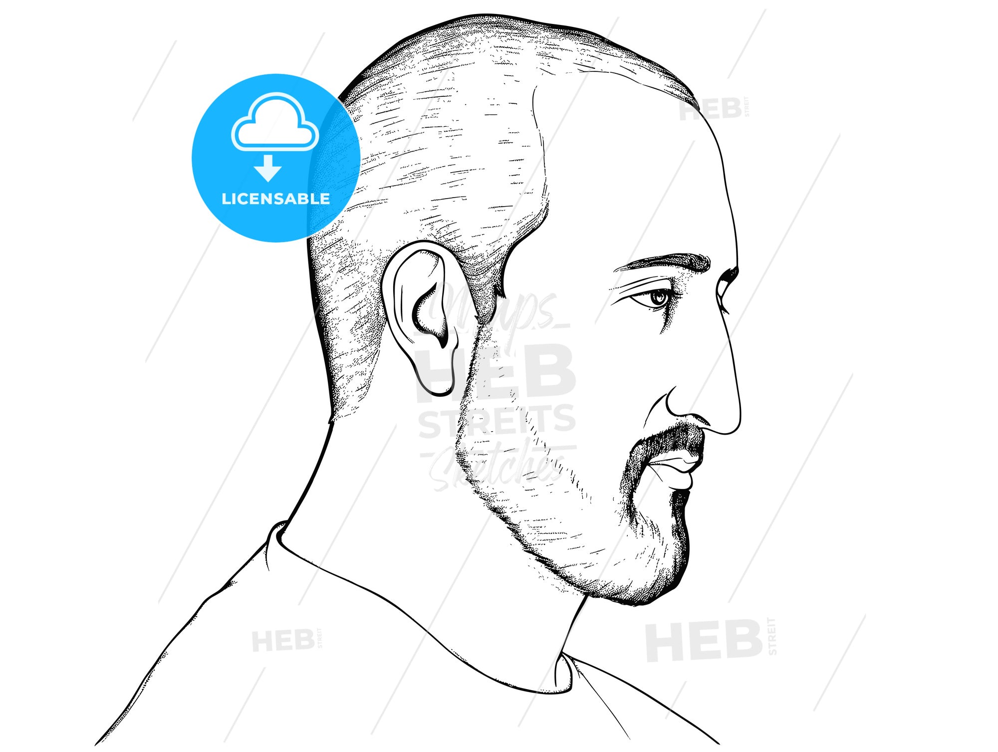 portrait of an average man. - HEBSTREITS Stock Image