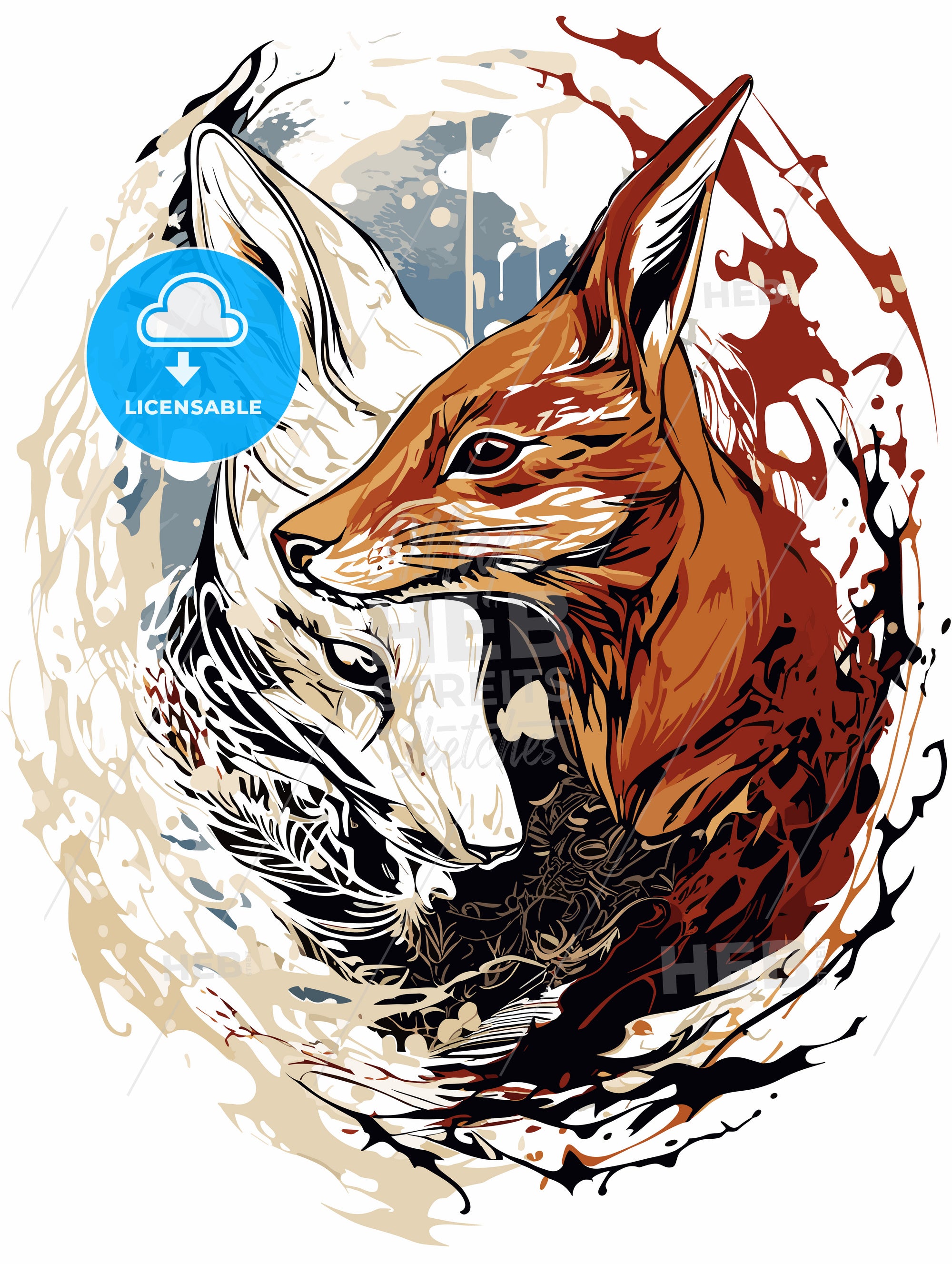 The Fox And The Rabbit Poster – HEBSTREITS