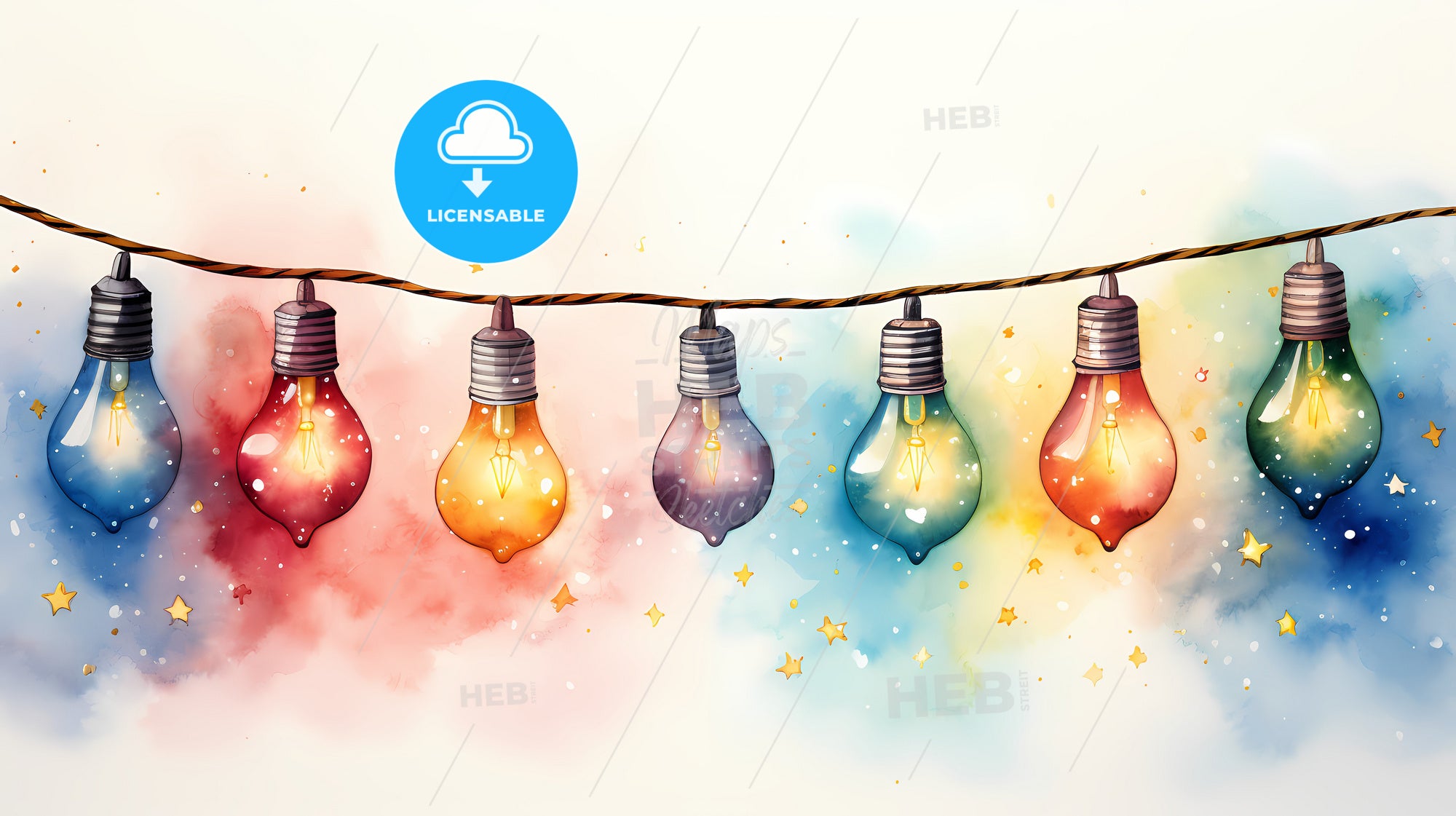A String Of Lights With Colorful Lights – HEBSTREITS
