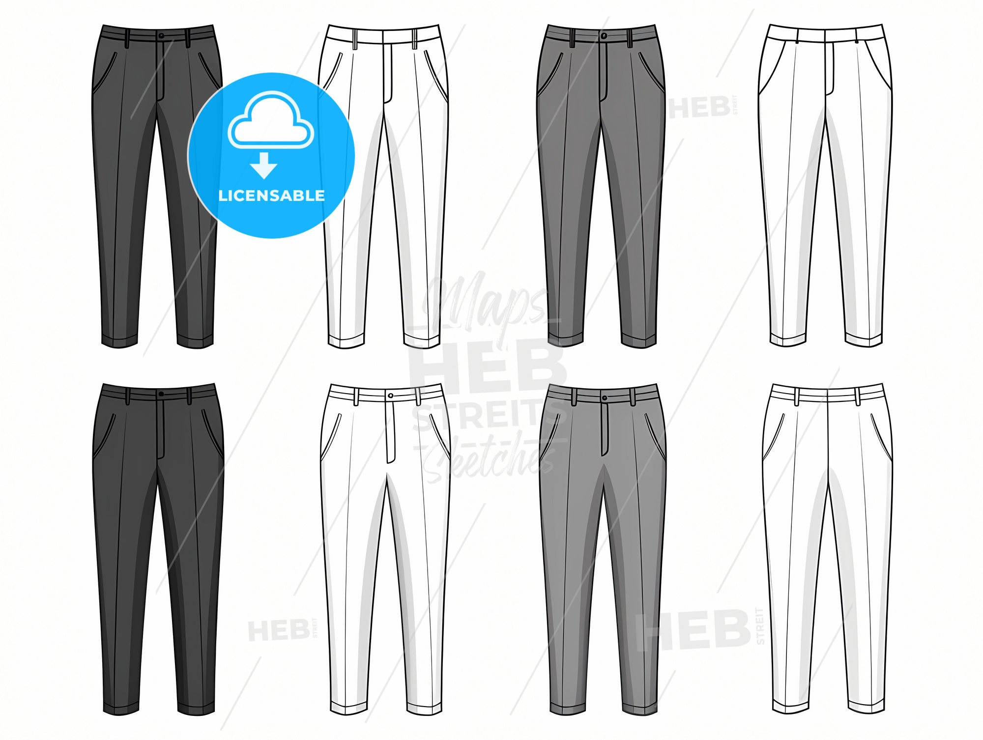 A Different Colored Pants - HEBSTREITS Stock Image