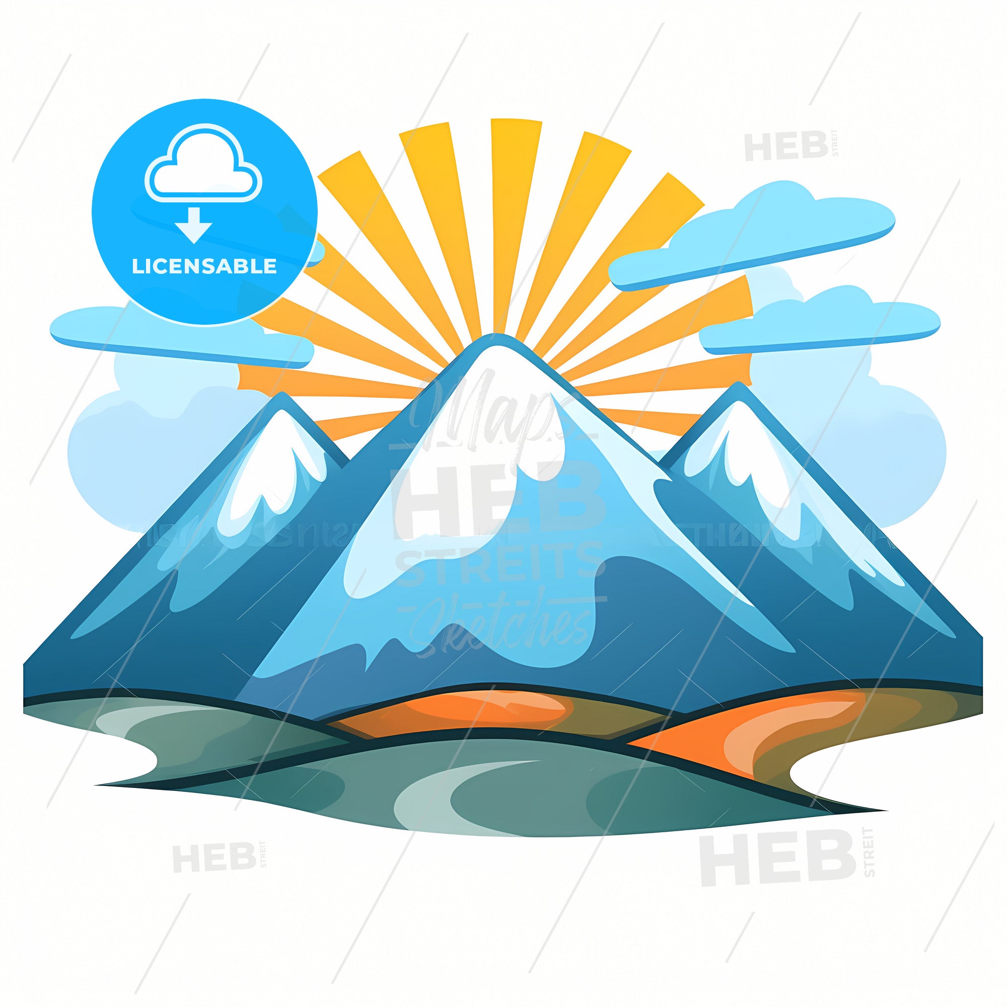 A Mountain View With Sun, A Mountain With Snow And Sun - HEBSTREITS ...