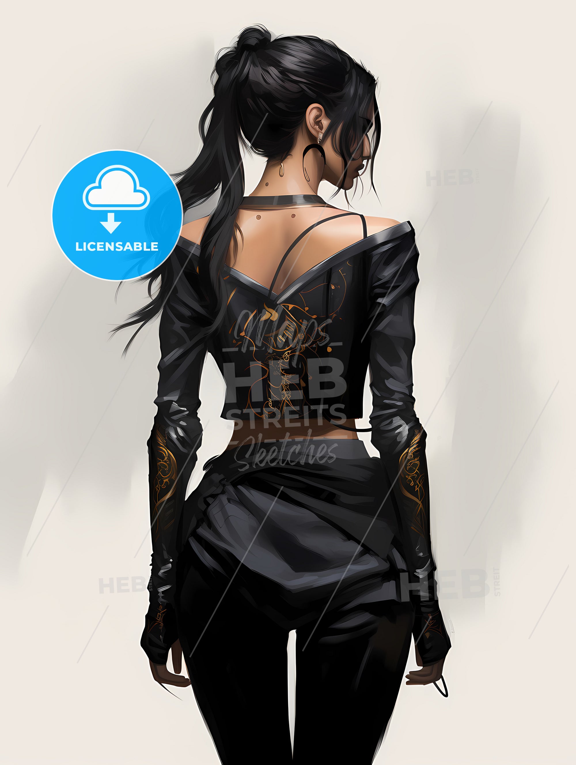 Concept Art Fashion Concept, A Woman In A Black Outfit – HEBSTREITS