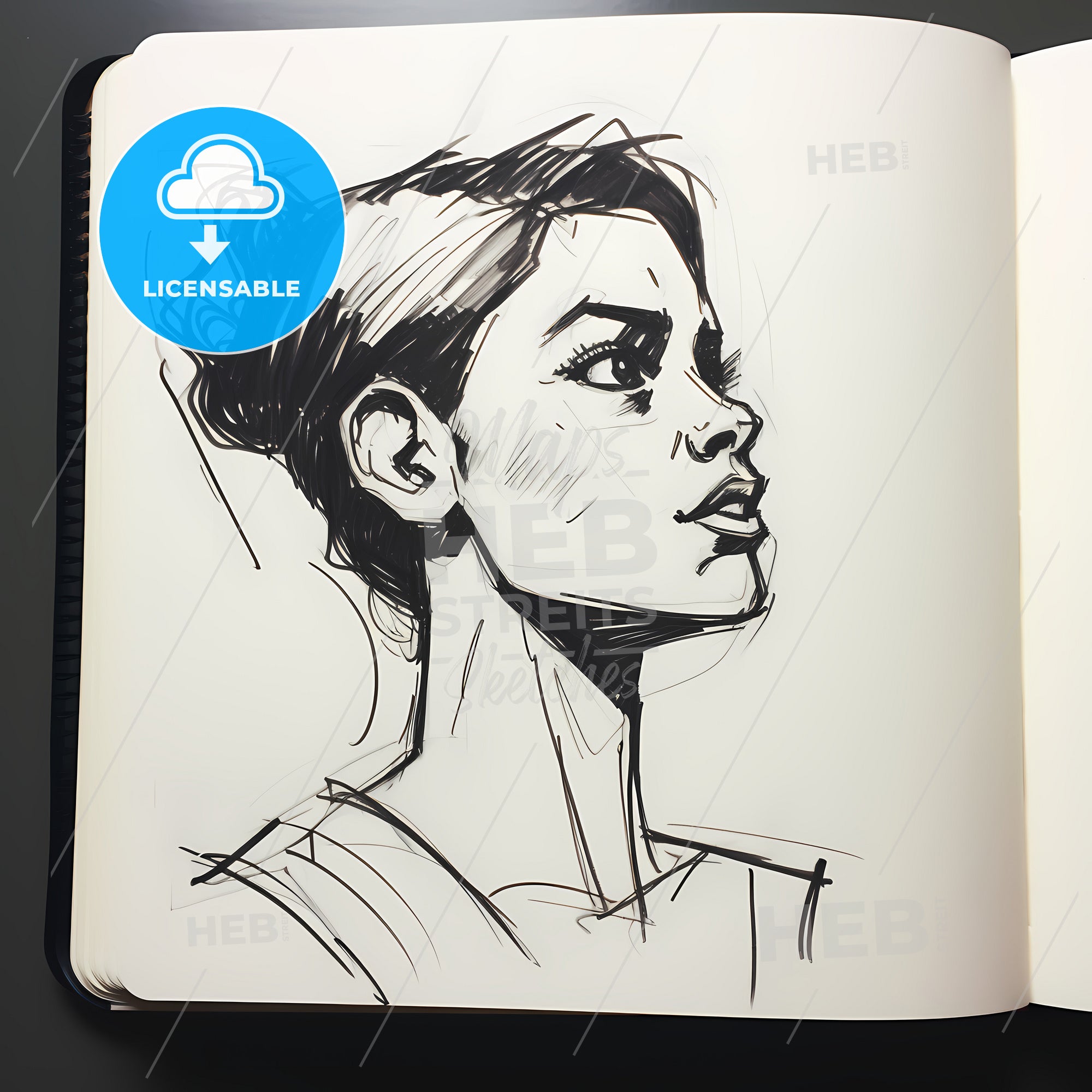 Character Concept Art, A Sketch Of A Woman'S Face – HEBSTREITS