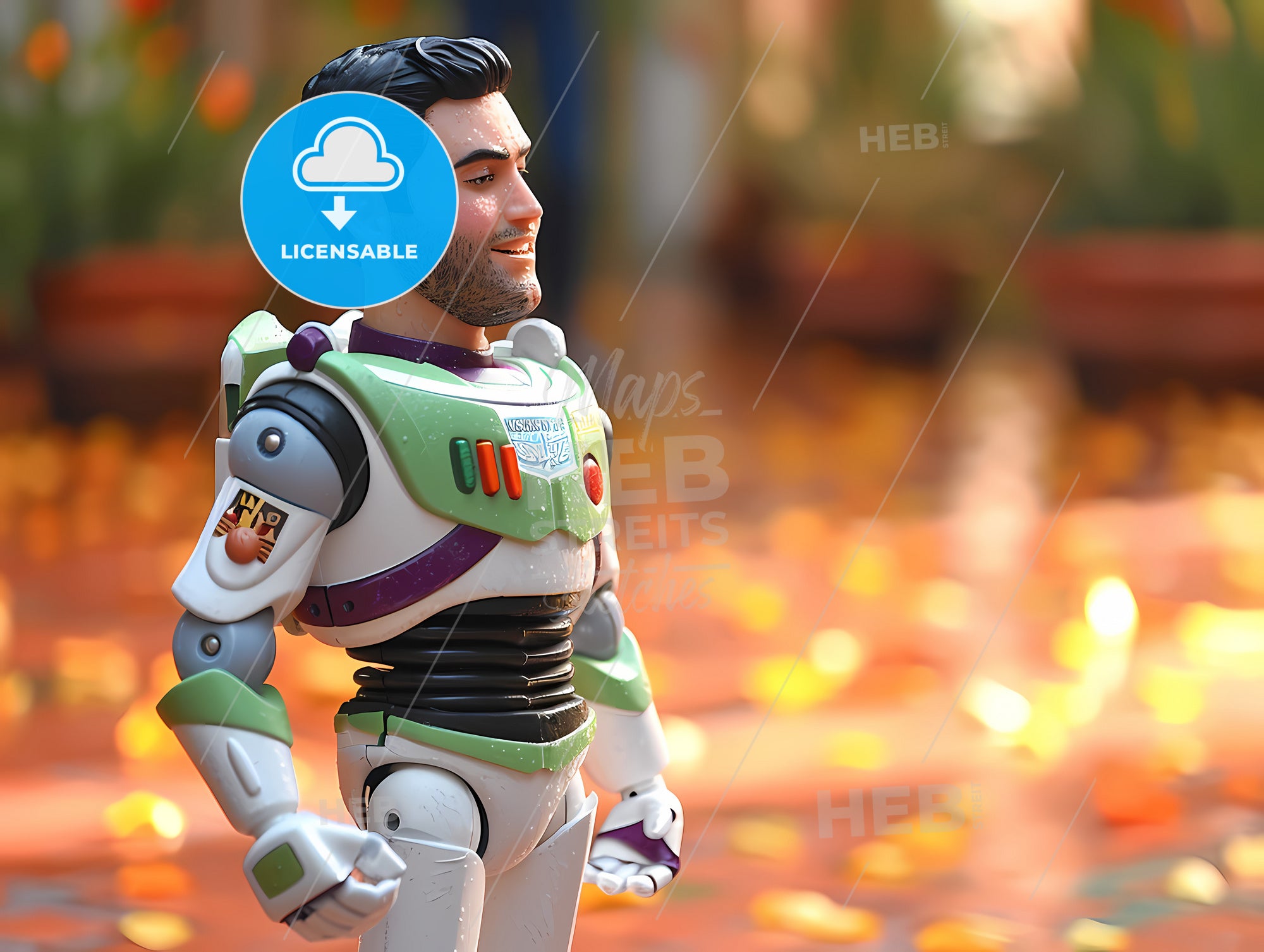 A 3D Scene, A Toy Robot With A Beard – HEBSTREITS