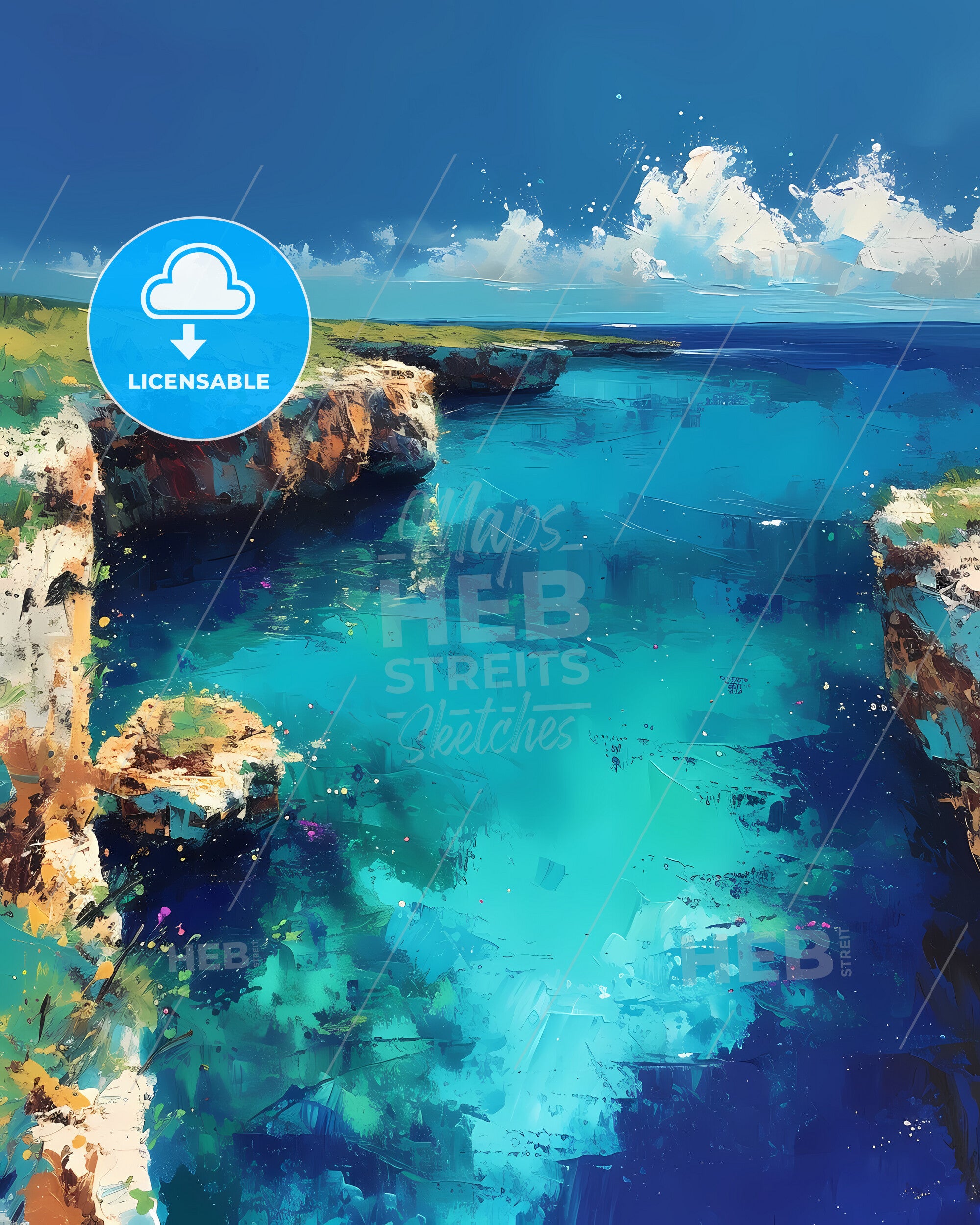 Cenotes Of Yucatan, Mexico - A Blue Water With Cliffs And Grass ...