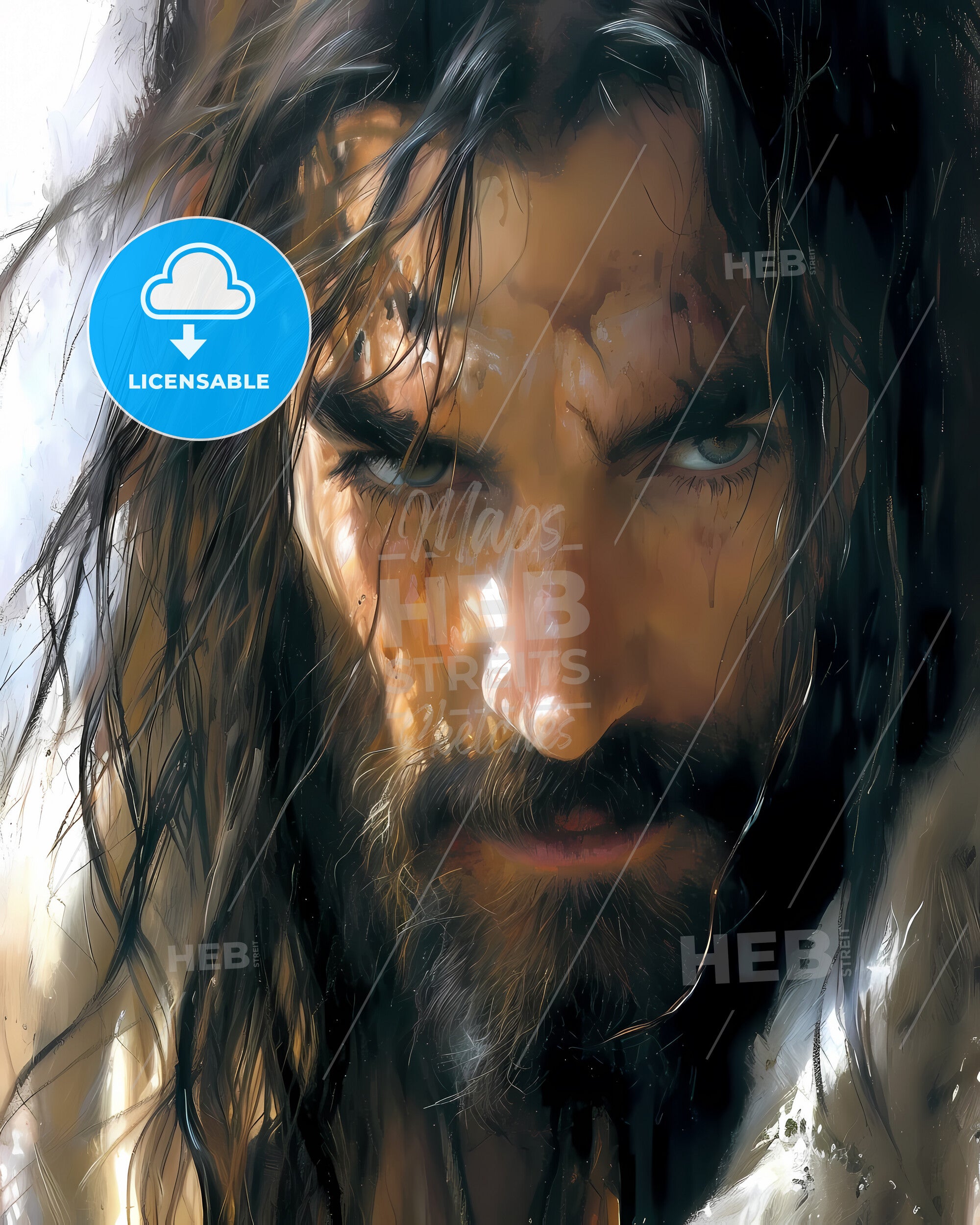 A Christian-Themed Movie Poster, 1980S - A Man With Long Hair And A ...