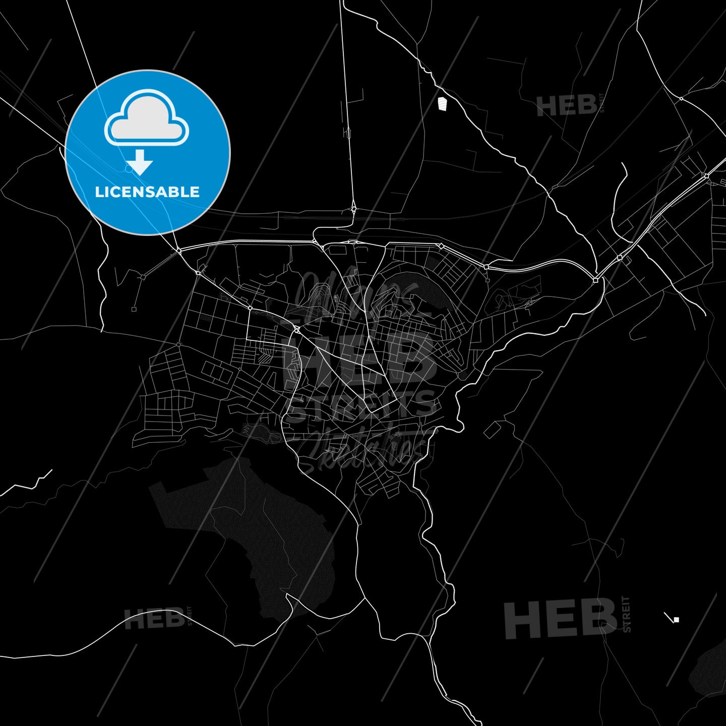 Antequera, Spain Pdf Vector Map Black And White – HEBSTREITS