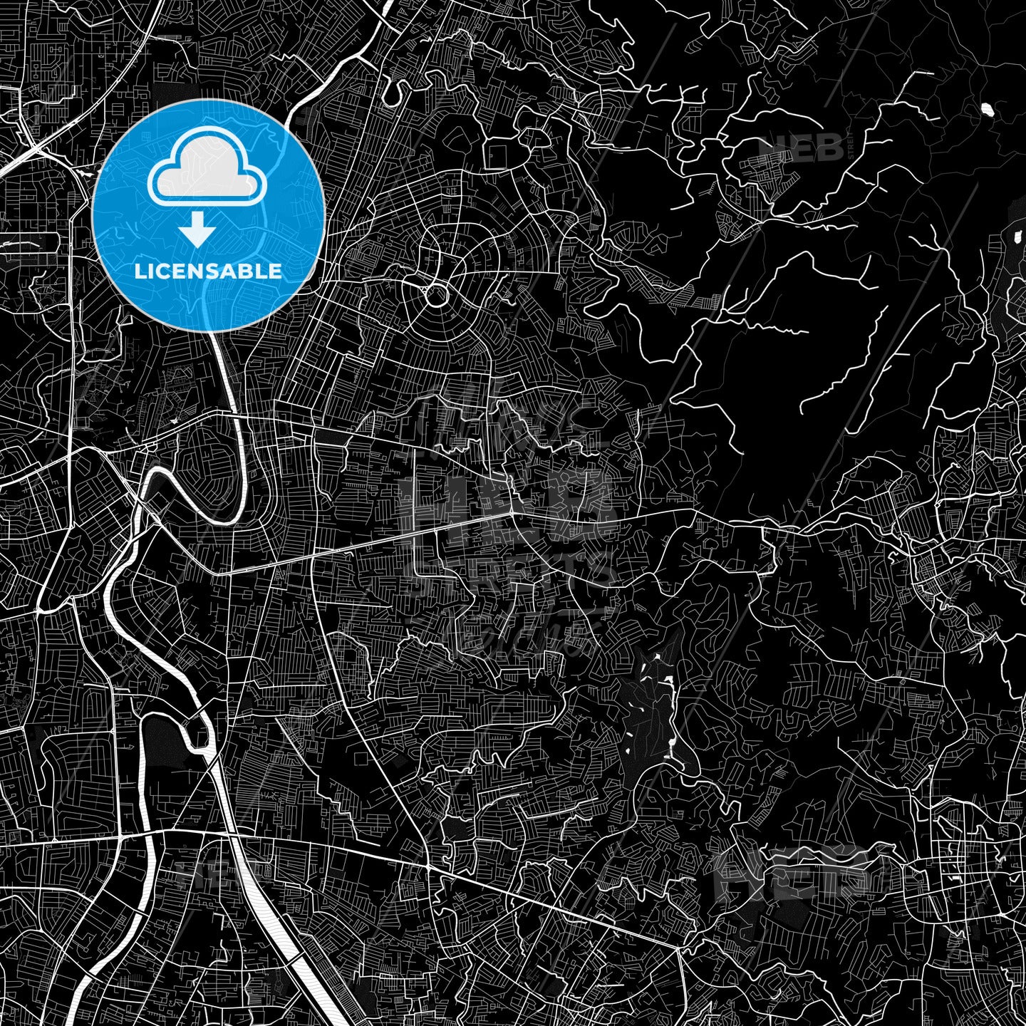 Antipolo, Philippines Pdf Vector Map Black And White – HEBSTREITS