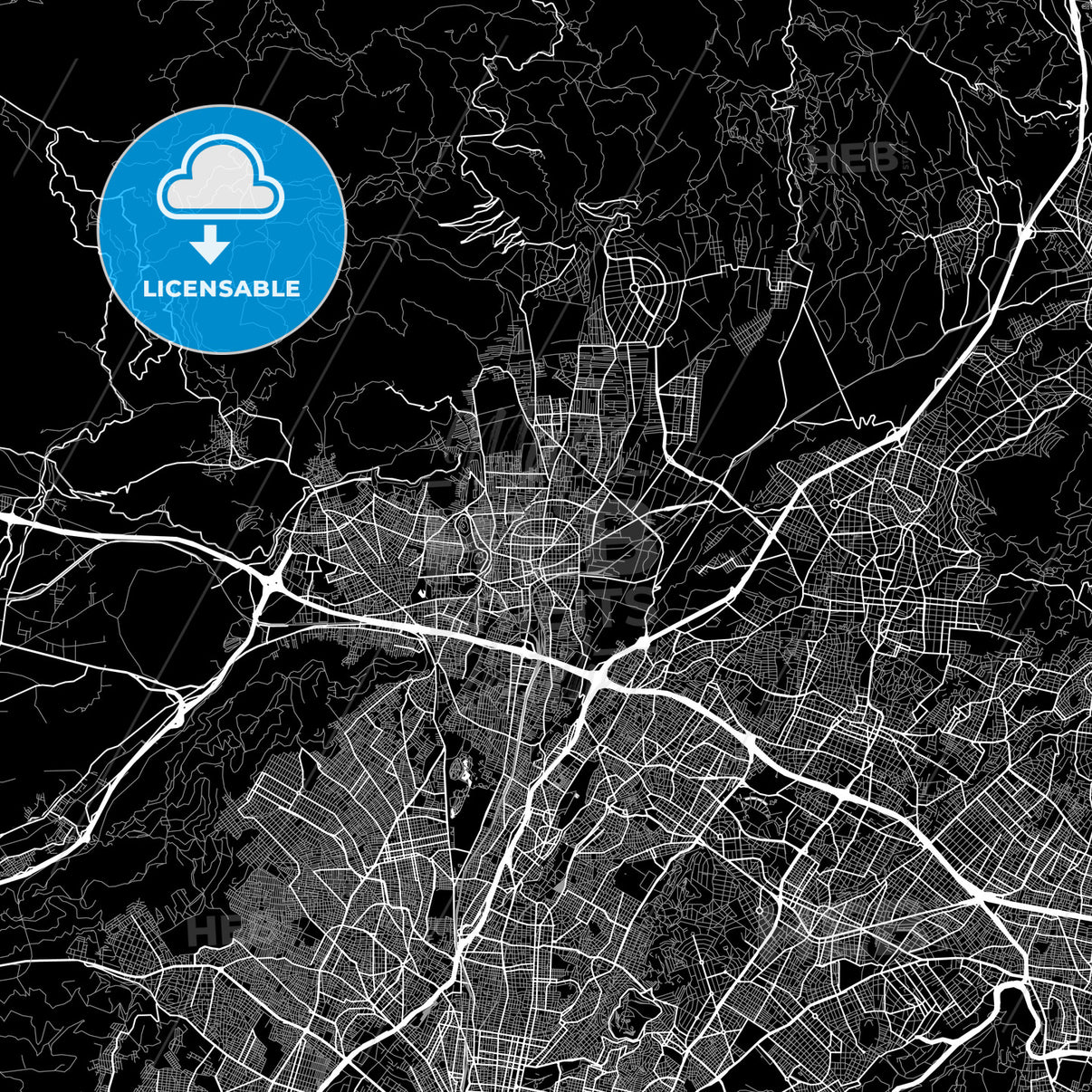 Area map of Acharnes, Greece - HEBSTREITS